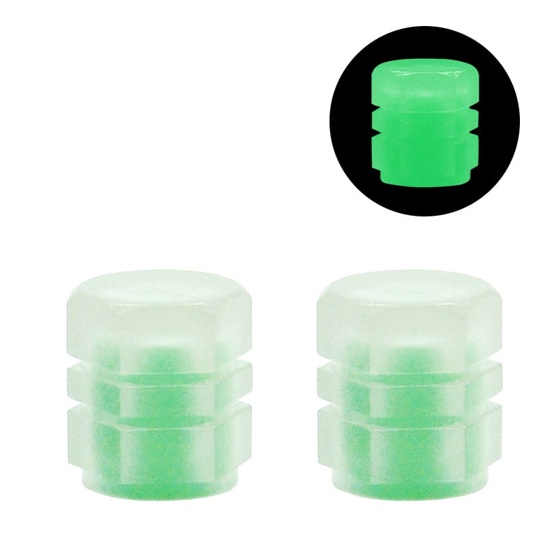 Luminous Valve Caps Fluorescent Red Night Glowing Car Motorcycle ...