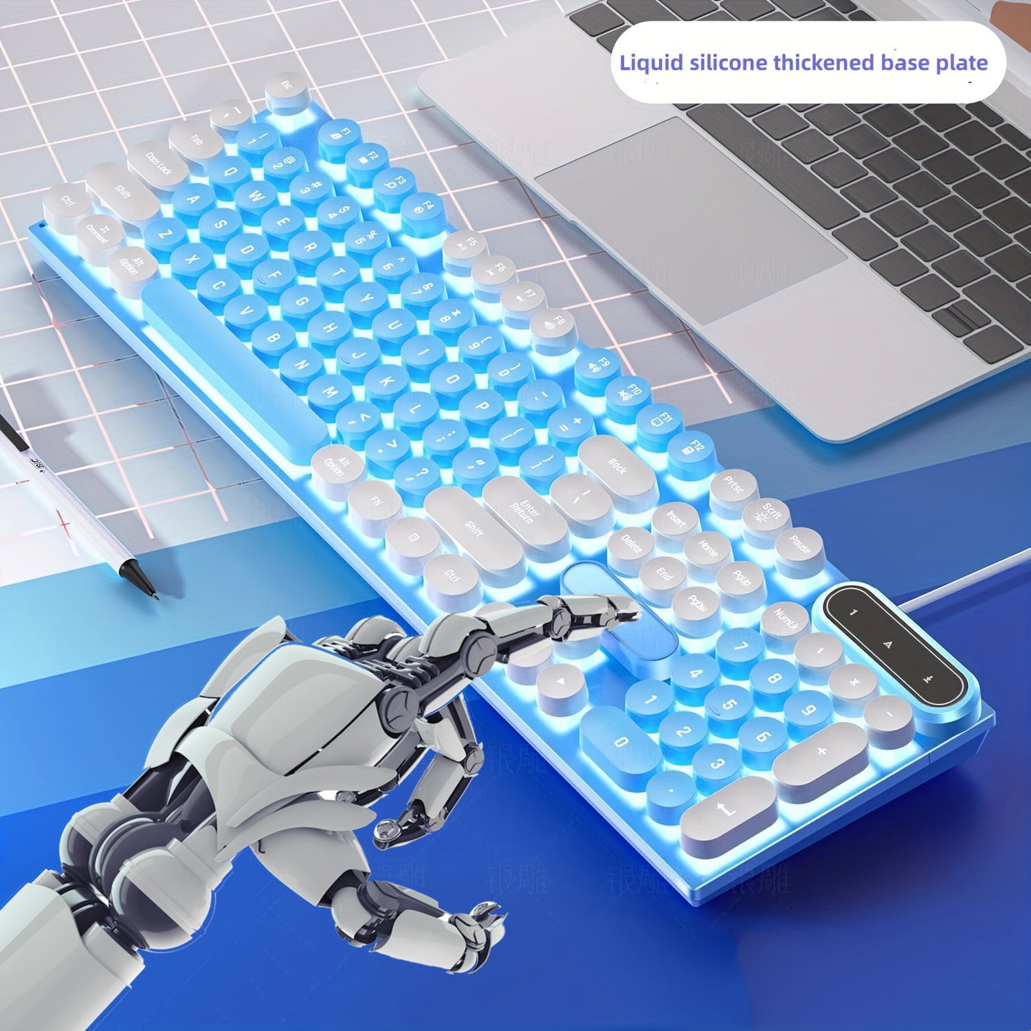 Luminous Wired Keyboard for Gaming with Punk Color Matching - Walmart.com