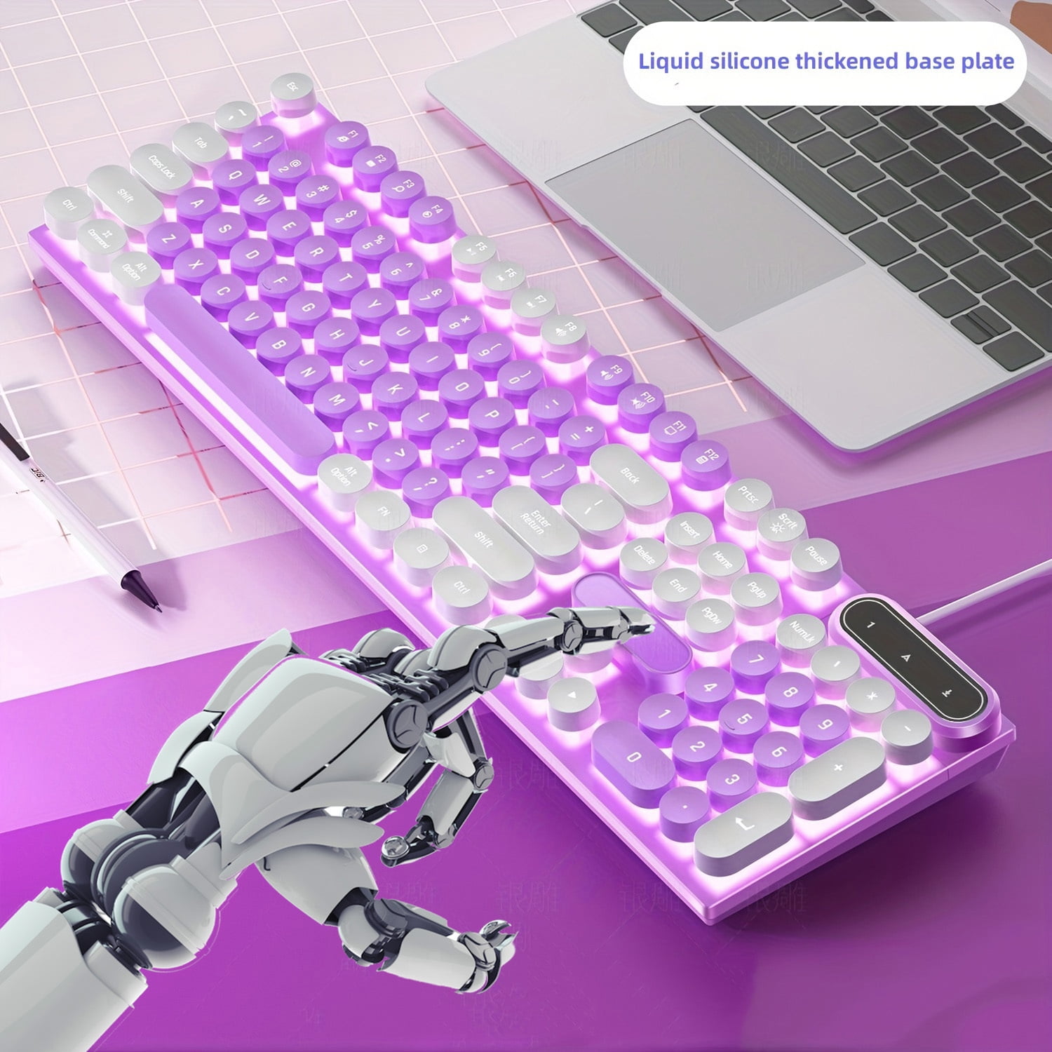 Luminous Wired Keyboard for Gaming with Punk Color Matching - Walmart.com