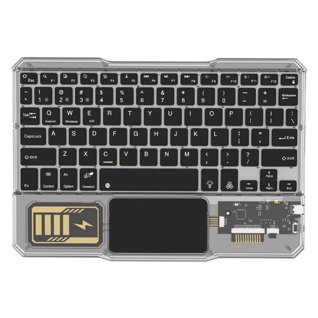Luminous Wireless Keyboard Rechargeable Touchpad Keyboard Bluetooth ...