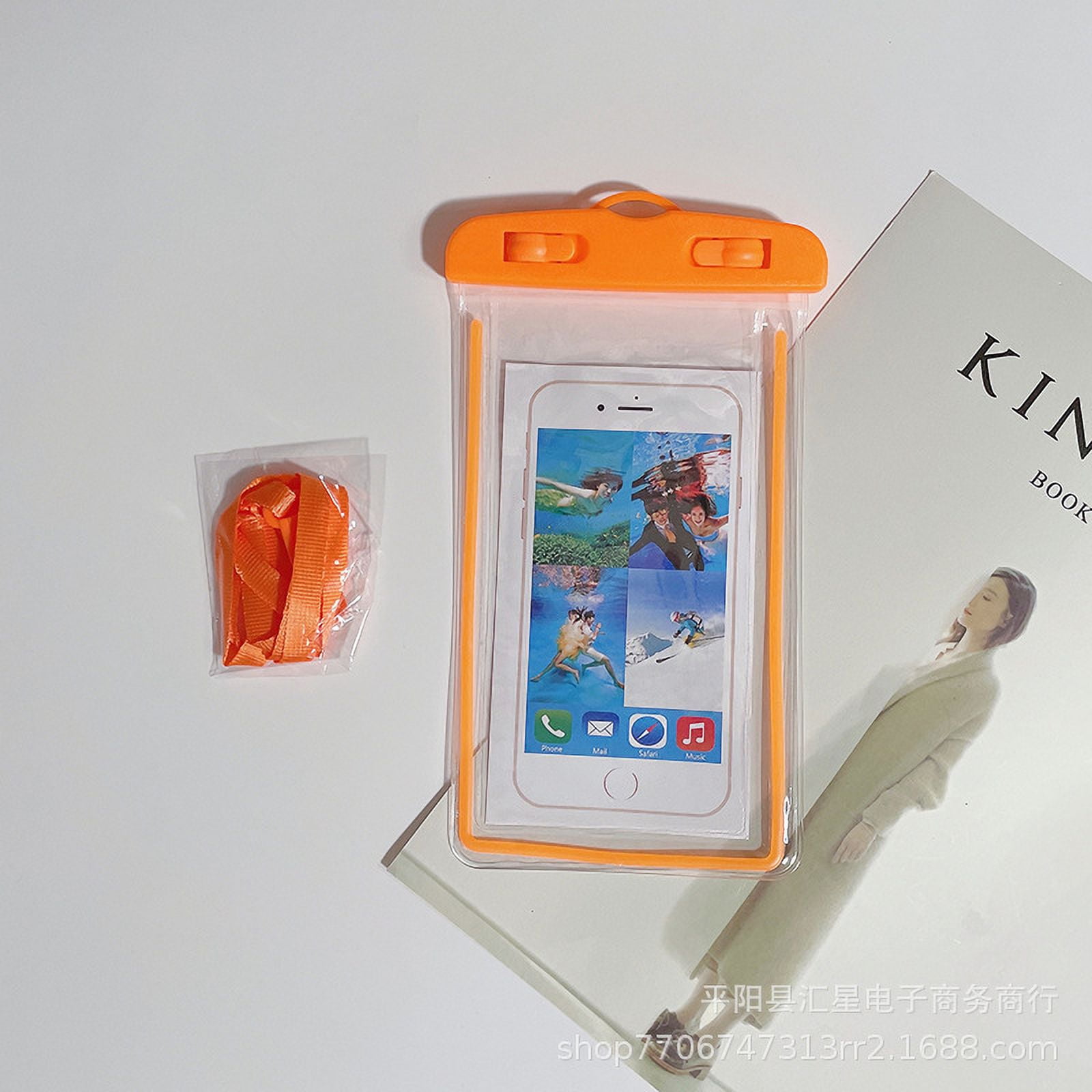Luminous fluorescent pvc transparent mobile phone waterproof bag ...