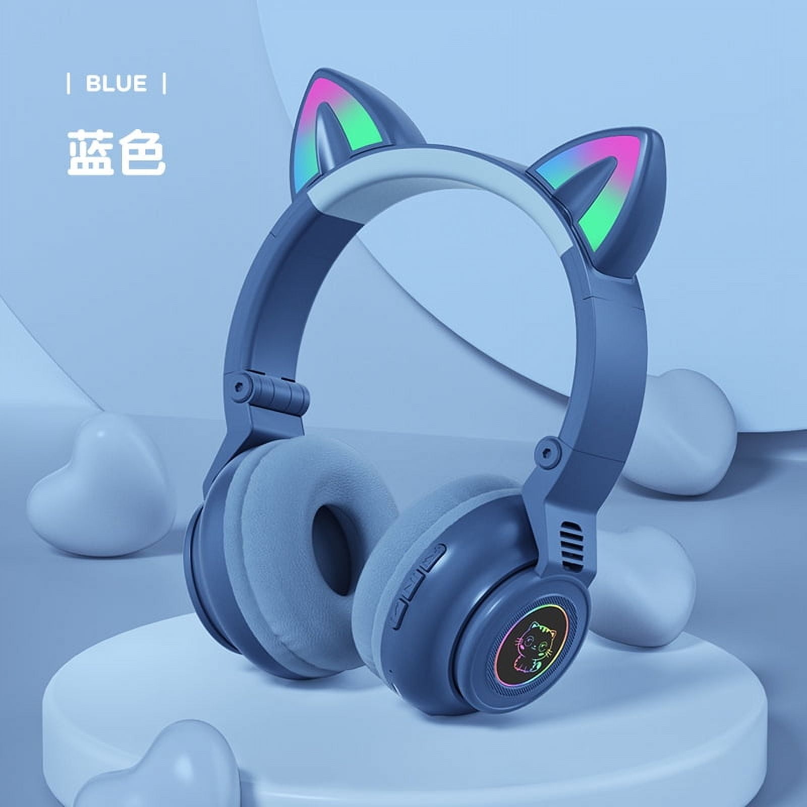 Luminous headphones head-mounted wireless Bluetooth headset cat ears ...