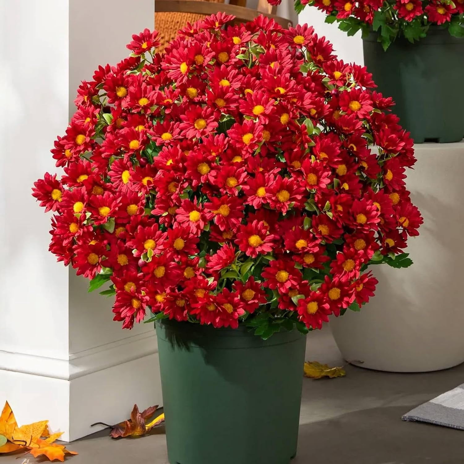 Luminousey Artificial Mum - Outdoor UV Resistant Faux Mum Flowers, Fade ...