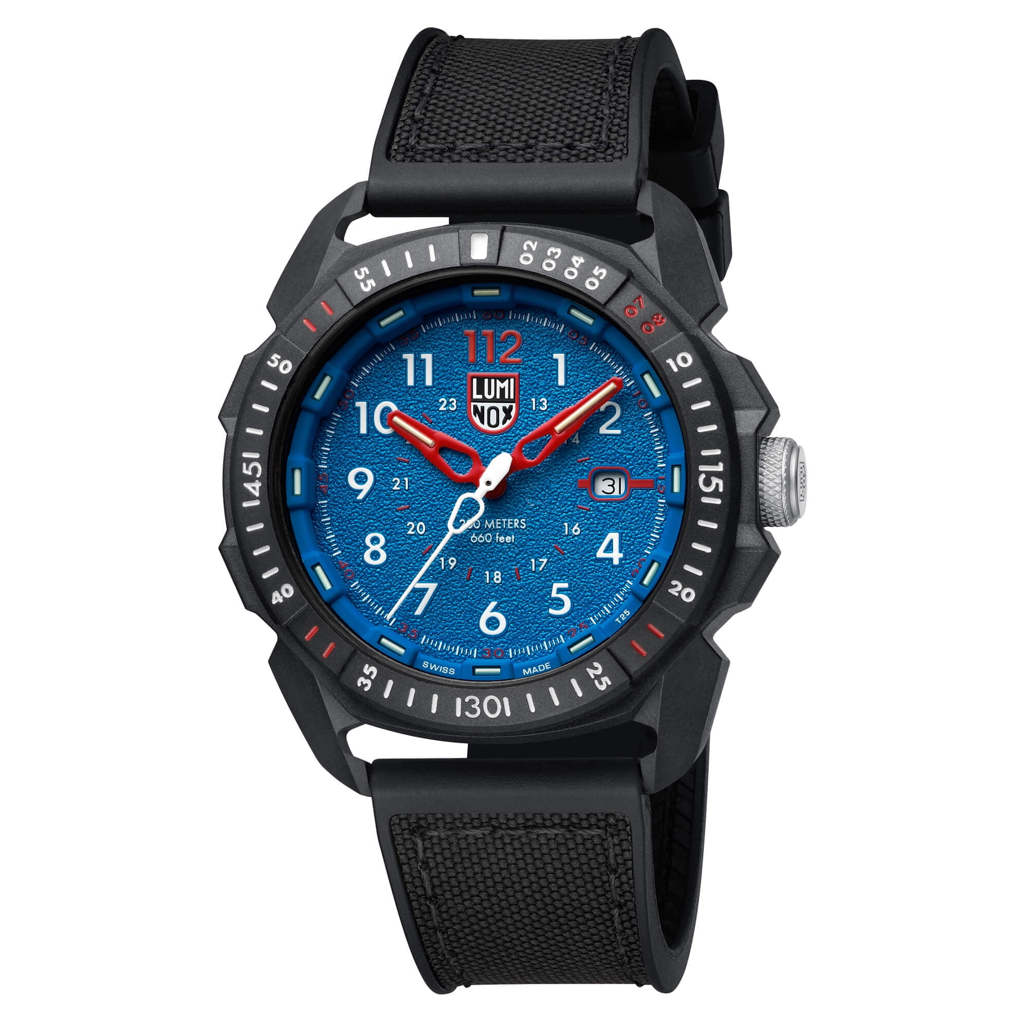Luminox 1003 Men's Arctic Quartz Watch, Ice-Sar, Blue Dial, Black ...