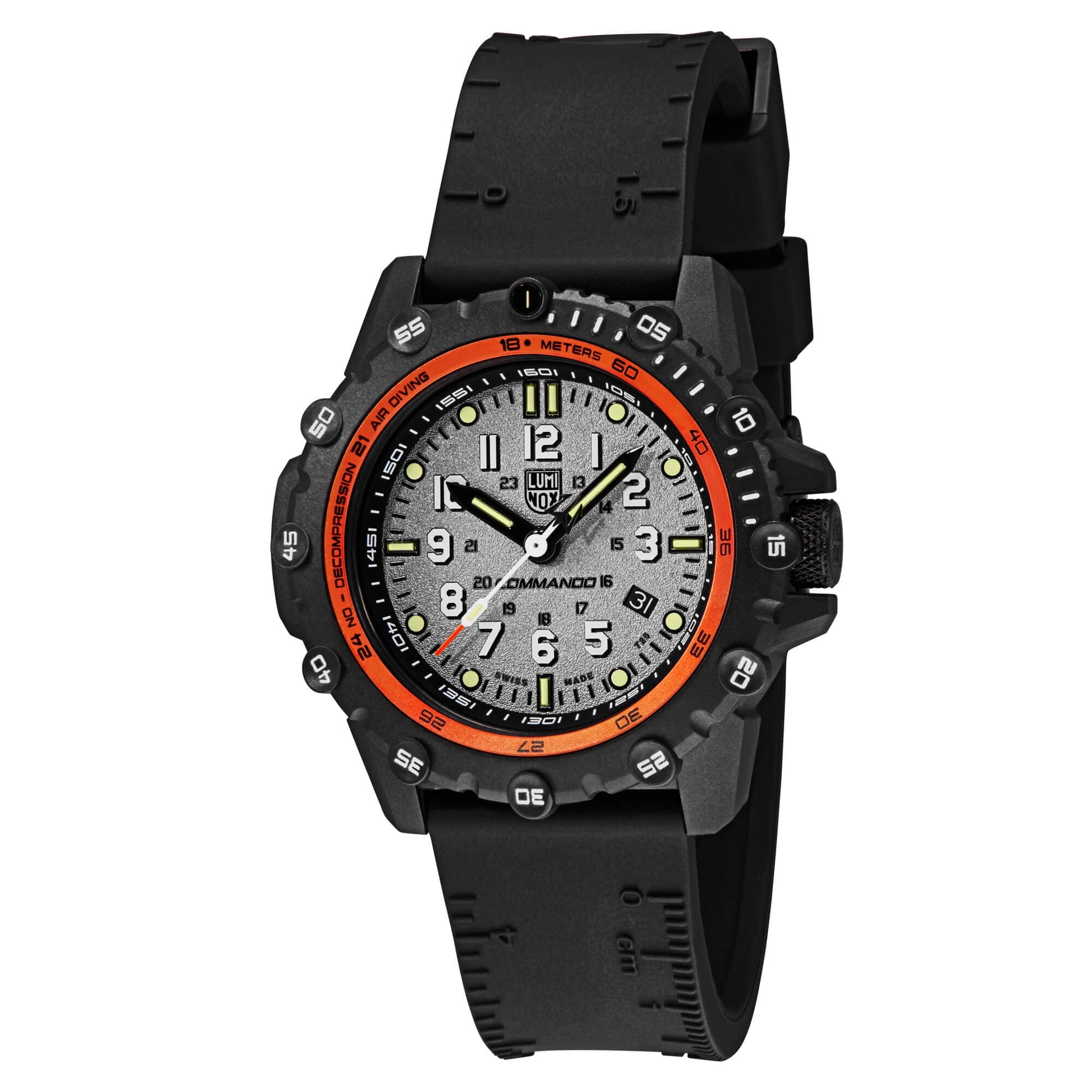 Luminox 3301 Men's Commando Frogman Grey Dial Black Strap Watch ...