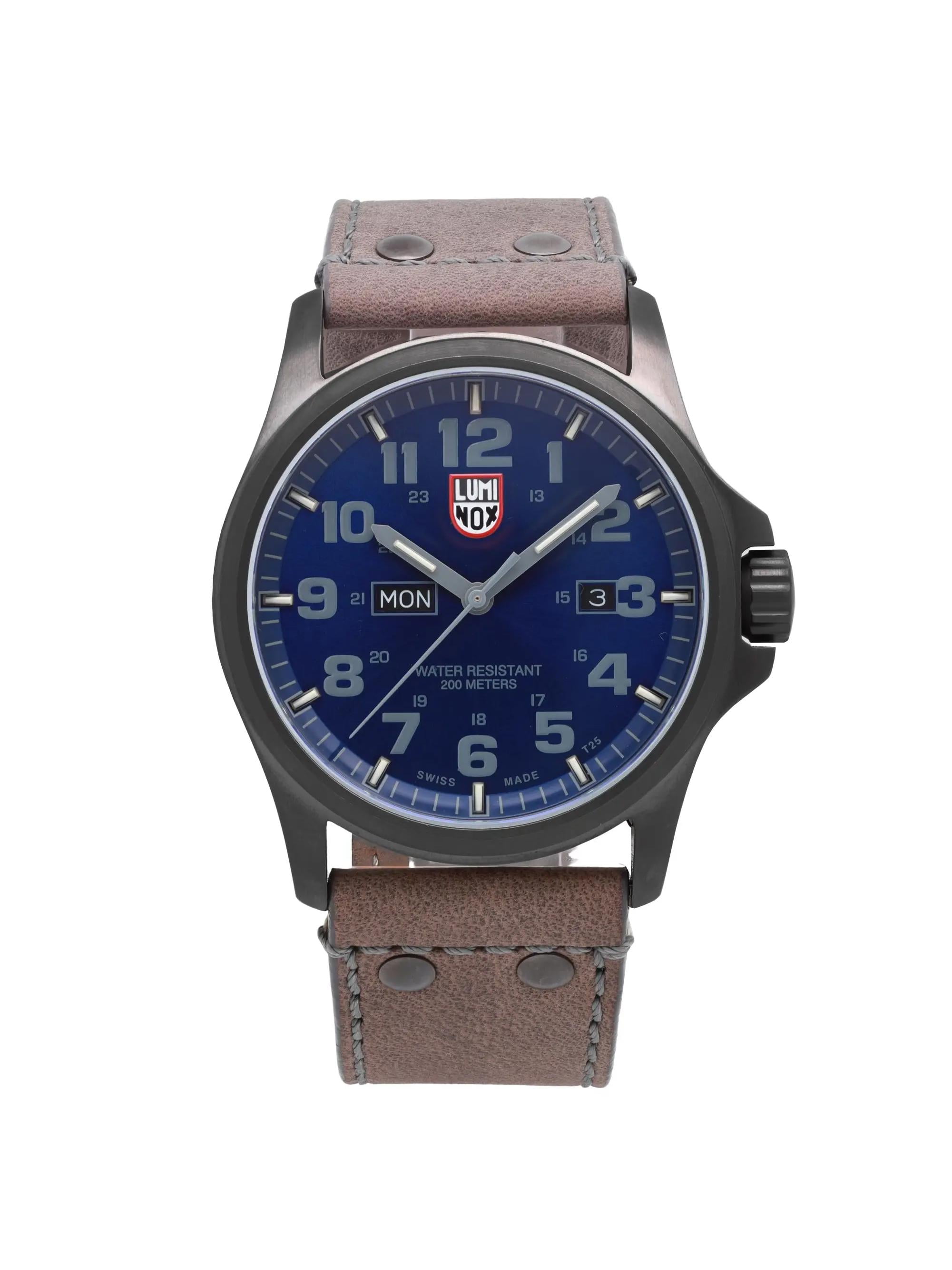 Luminox Atacama Field Day-Date 45mm Steel Blue Dial Mens Quartz Watch ...