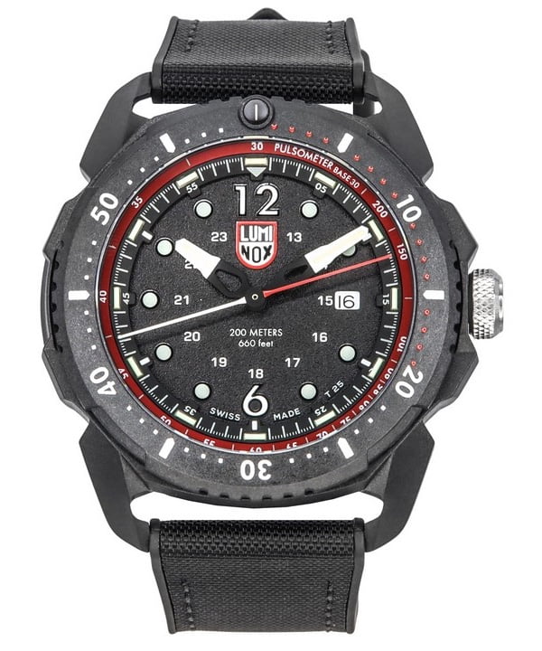 Luminox ICE SAR Artic Rubber Strap Black Dial Swiss Quartz Diver's XL ...