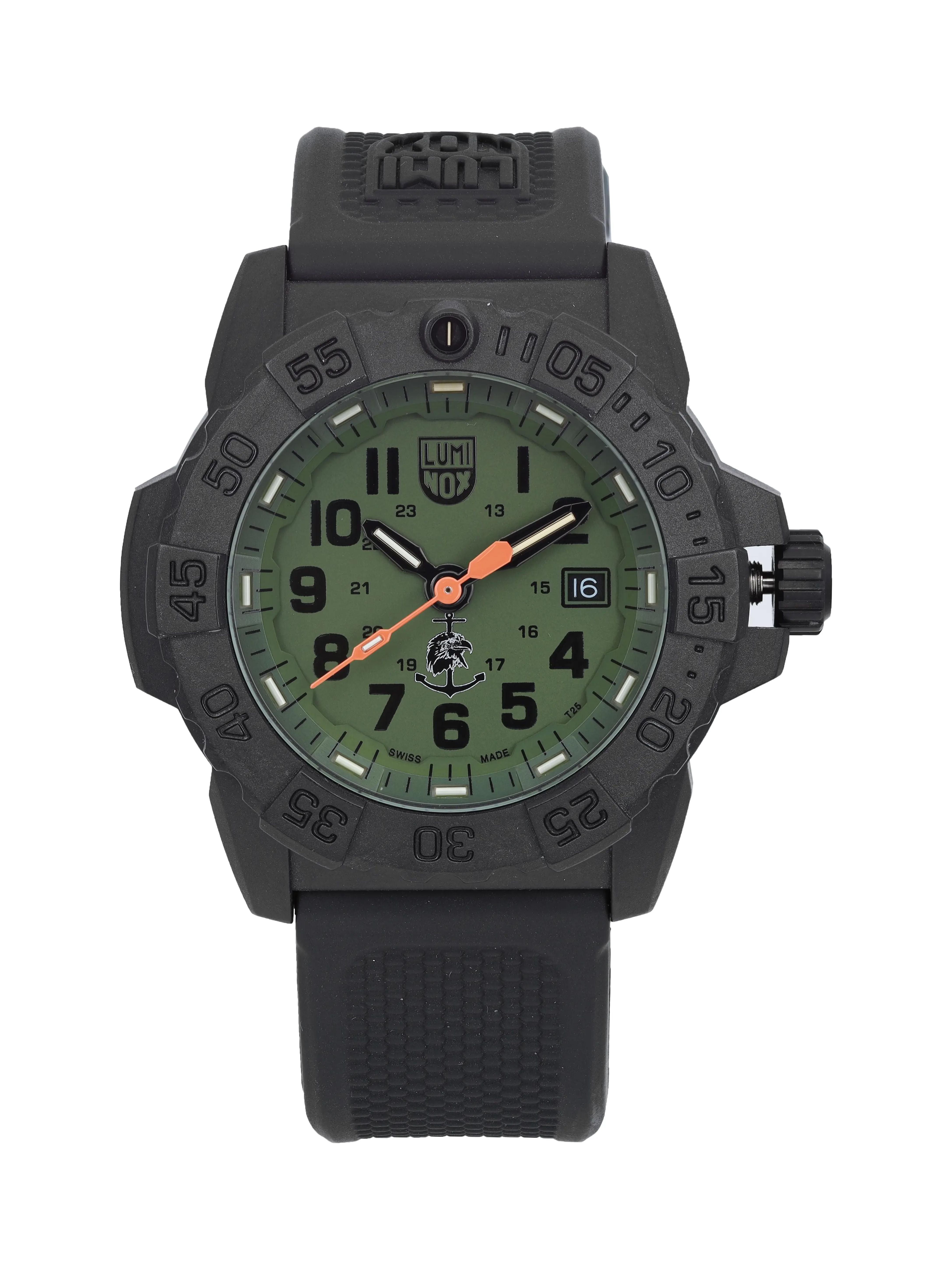 Luminox Navy SEAL 45mm Carbonox Green Dial Quartz Mens Watch XS.3517.NQ ...