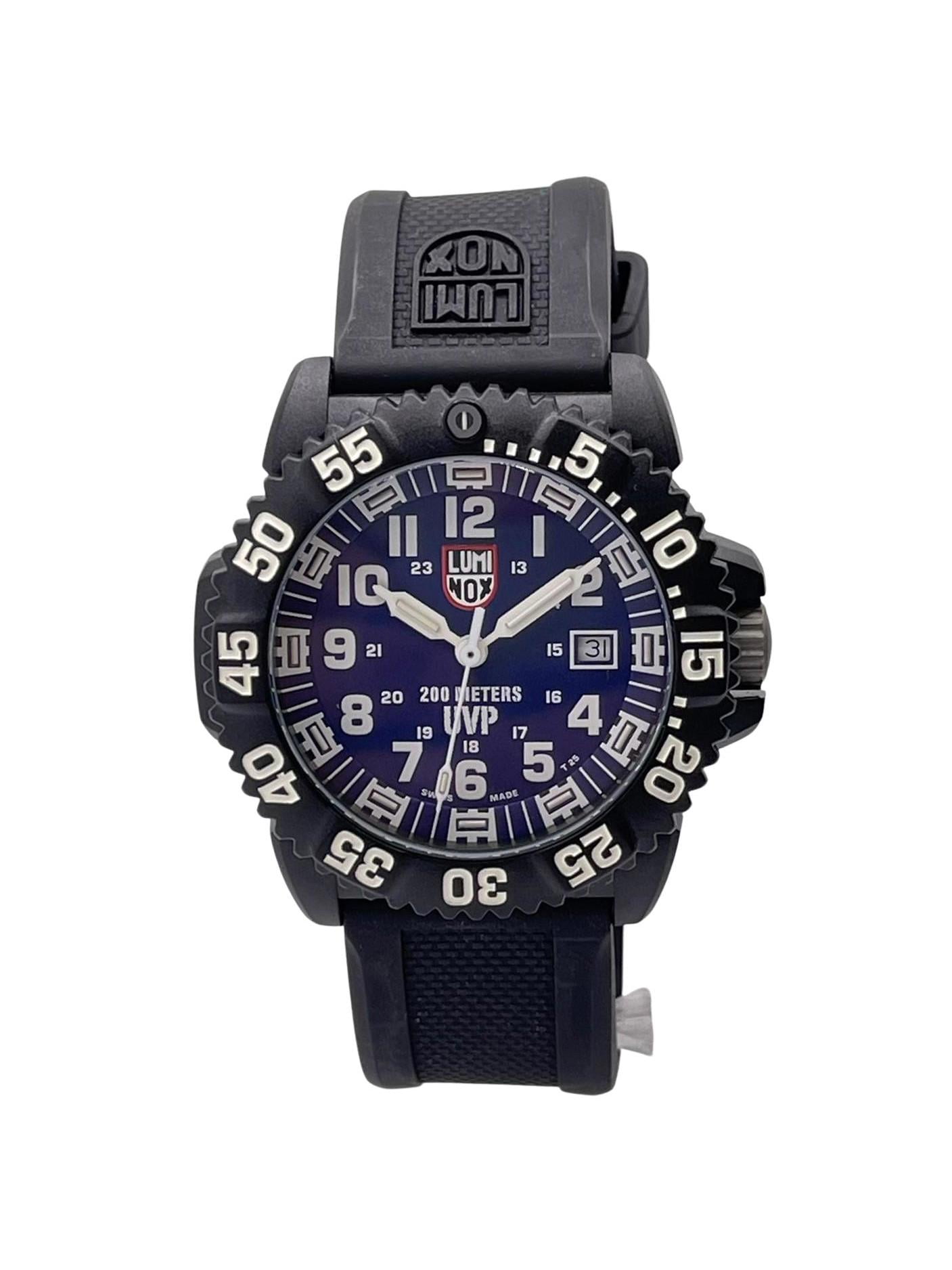 Luminox Scott Cassell UVP 44mm Carbon Blue Dial Mens Quartz Watch XS ...