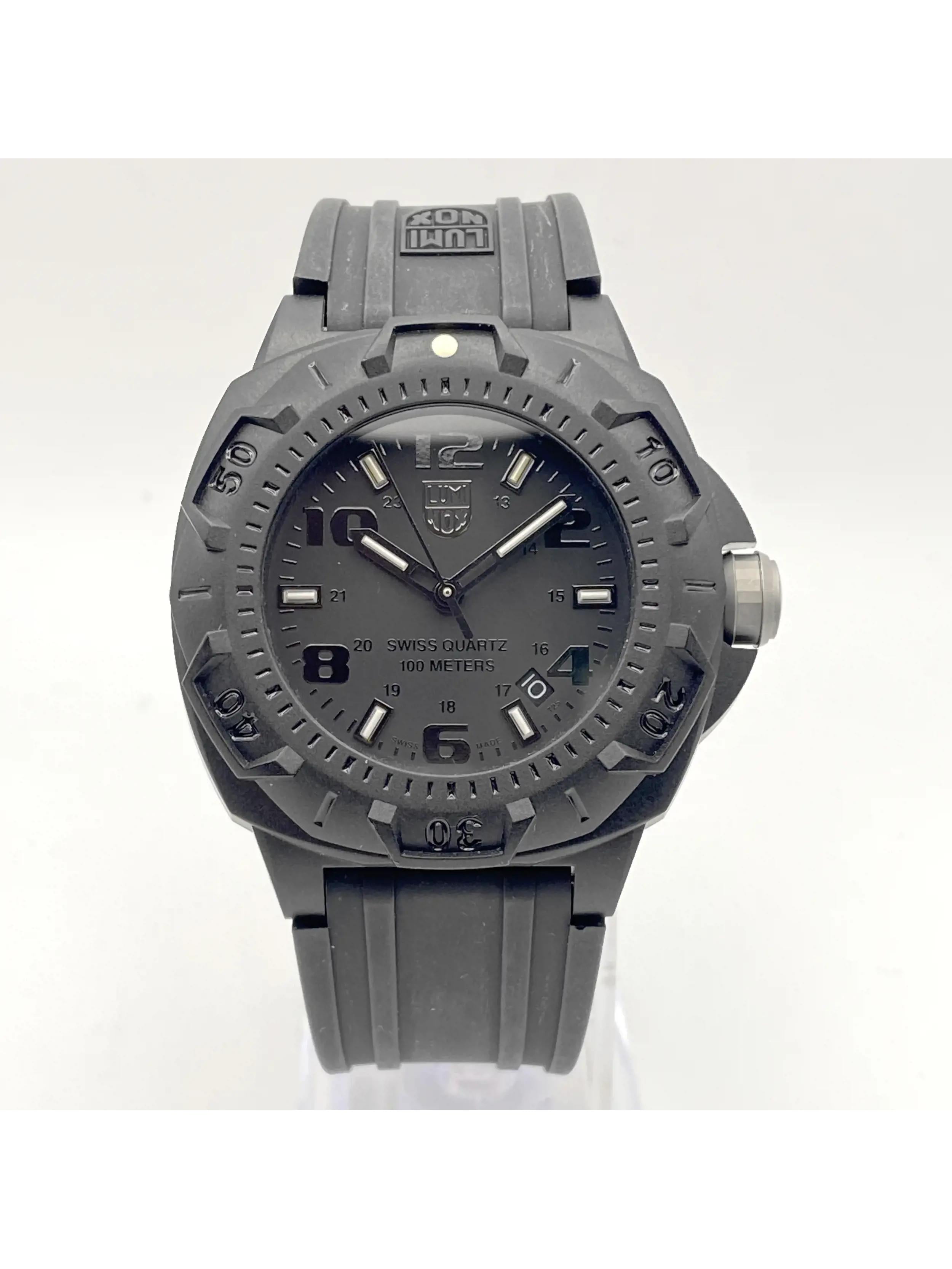 Luminox Sentry 0200 Series 43mm Carbon Black Dial Quartz Mens Watch XL ...