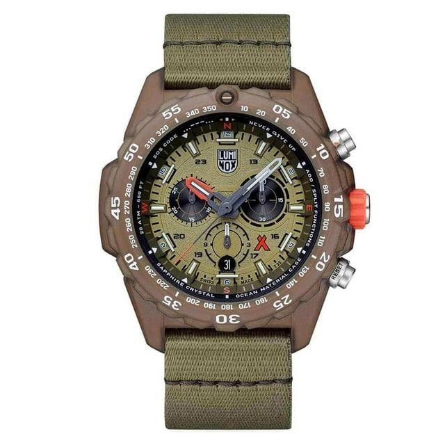 Luminox XB.3757.ECO Men's Bear Grylls Green Strap Chrono Watch ...