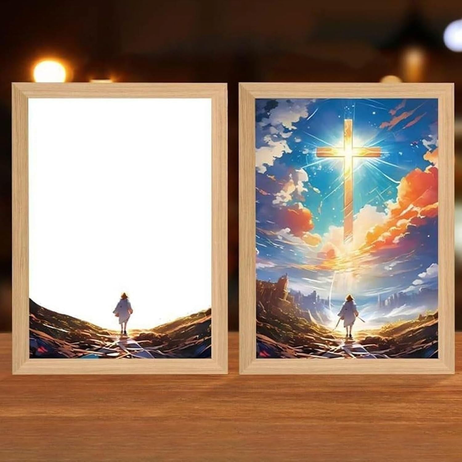 Luminworks Jesus Lamp 4D LED Jesus Night Light Christ-Frame Light ...