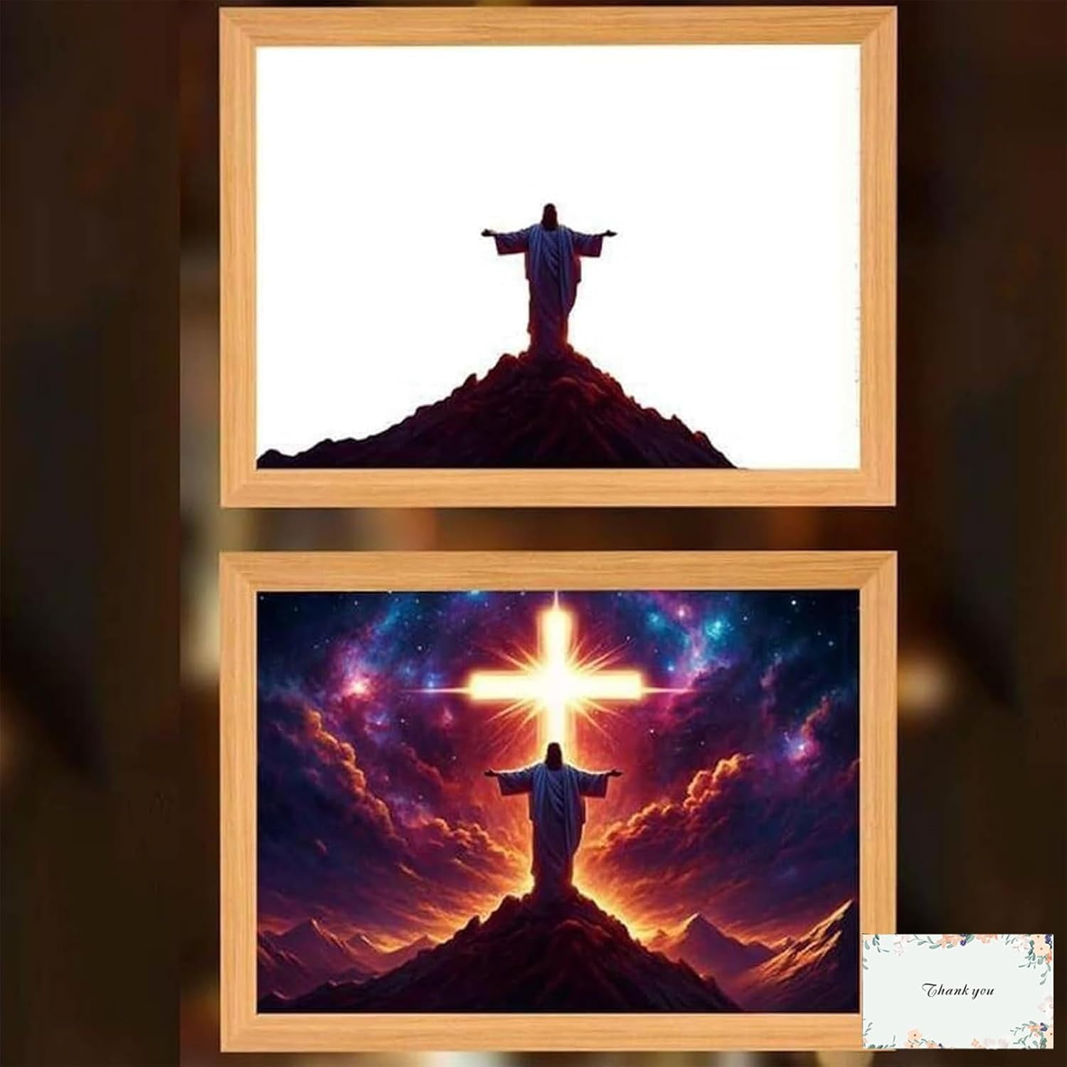 Luminworks Jesus Lamp, 4D LED Painting Inspiring Decorative Lights ...