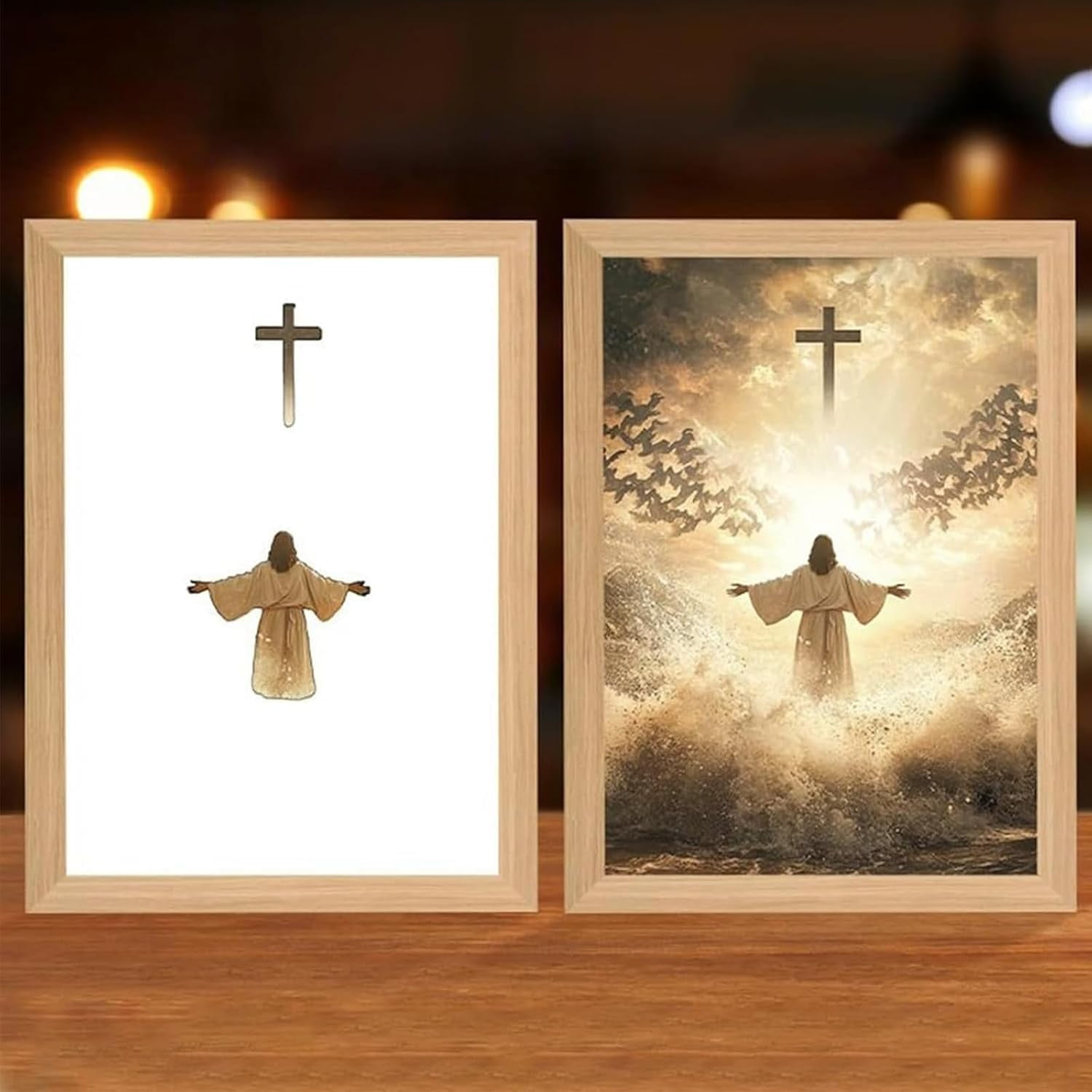 Luminworks Jesus Lamp, Jesuspainting Decorative Lamp, 4d Led Christ ...