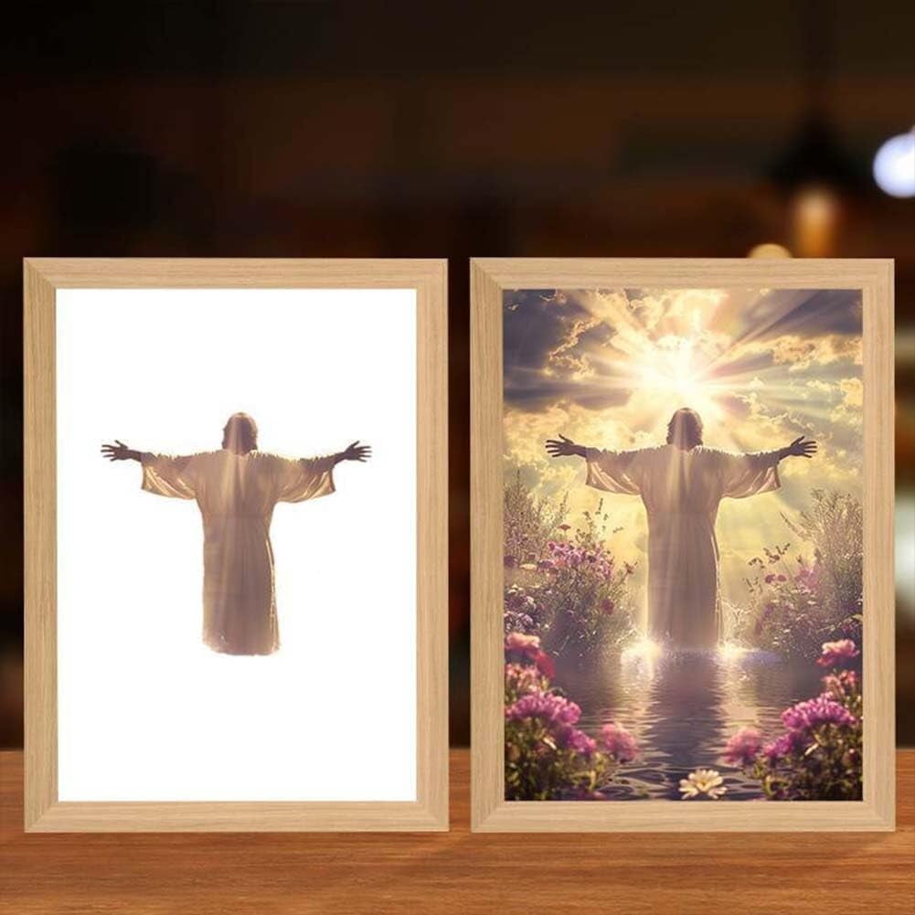 Luminworks Jesus Lamp, Miraclelamp Jesus Light up Picture, Church Lamp ...