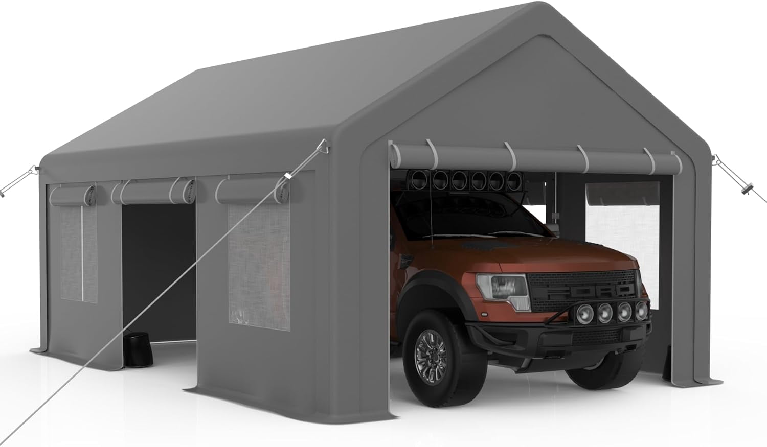 Lumiparty 10' x 20' Heavy Duty Outdoor Carport, Portable Car Tent ...