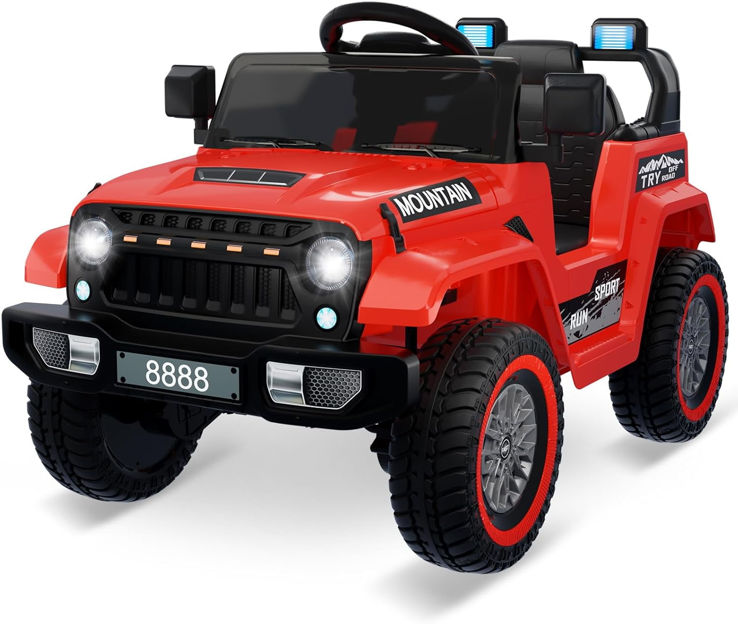 Lumiparty 12V Kids Ride On Truck Car, Battery Powered Electric Vehicles ...