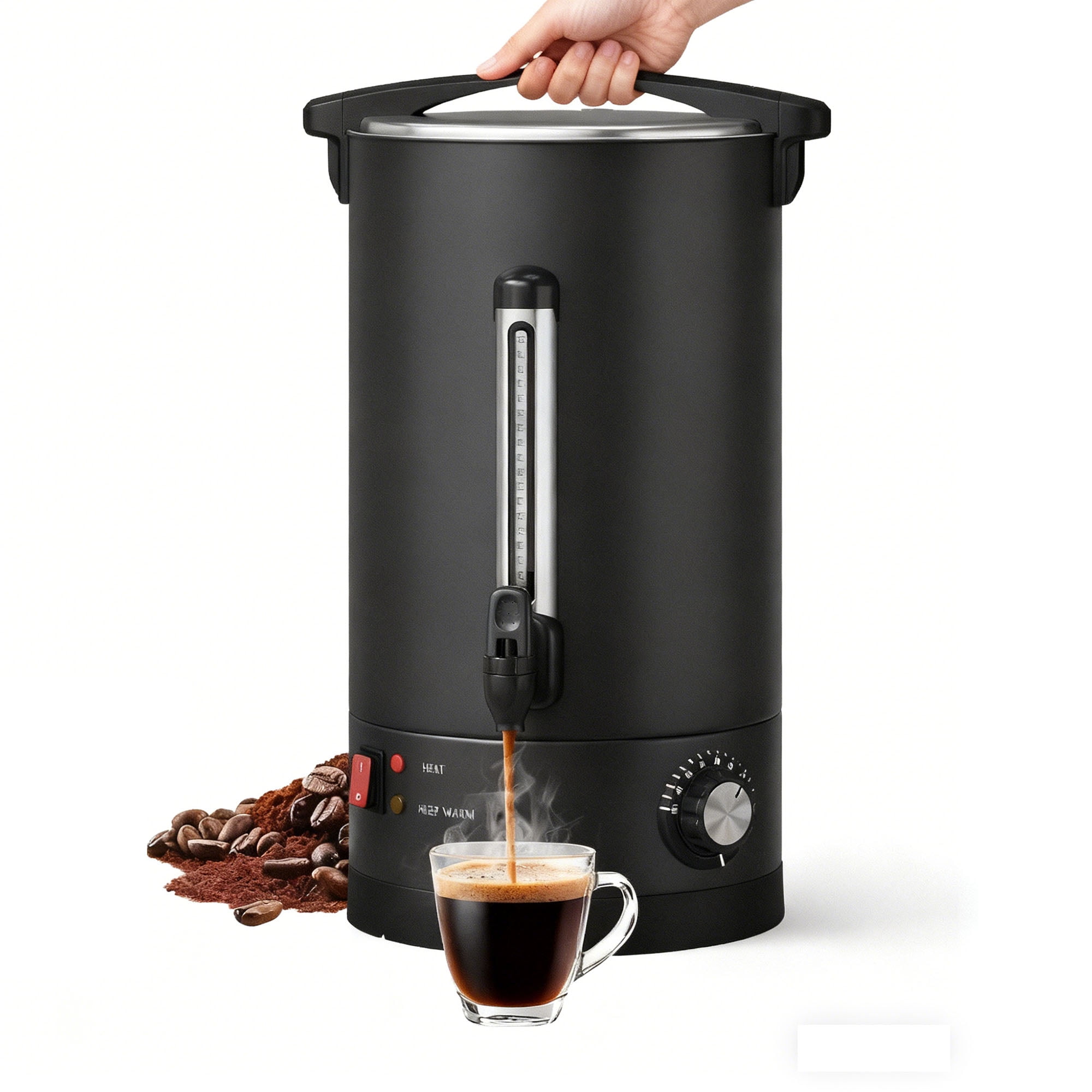 Lumiparty 14 L Stainless Steel Coffee Urn, 100 Cups Double Wall ...