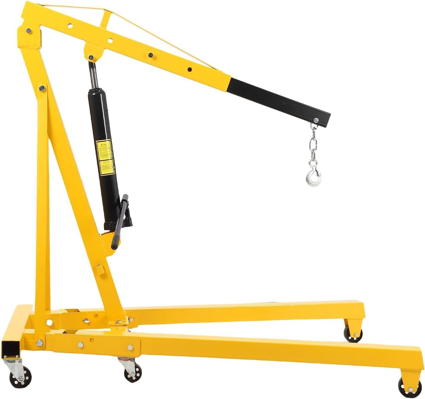 Lumiparty 2 Ton Engine Hoist with 6 Casters, Hydraulic Shop Crane ...