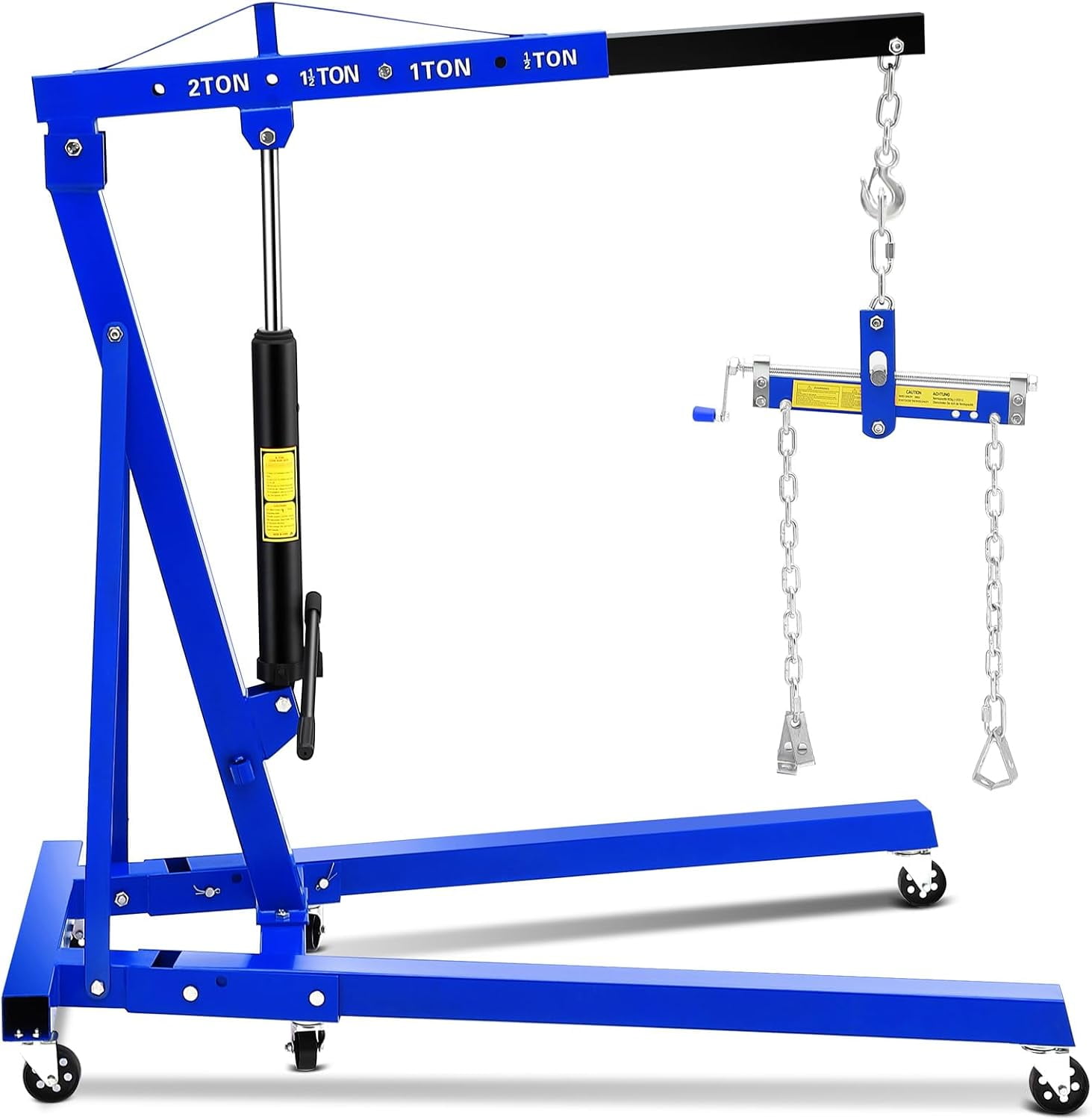 Lumiparty 2 Ton Folding Hydraulic Engine Hoist with Lever, Cherry ...