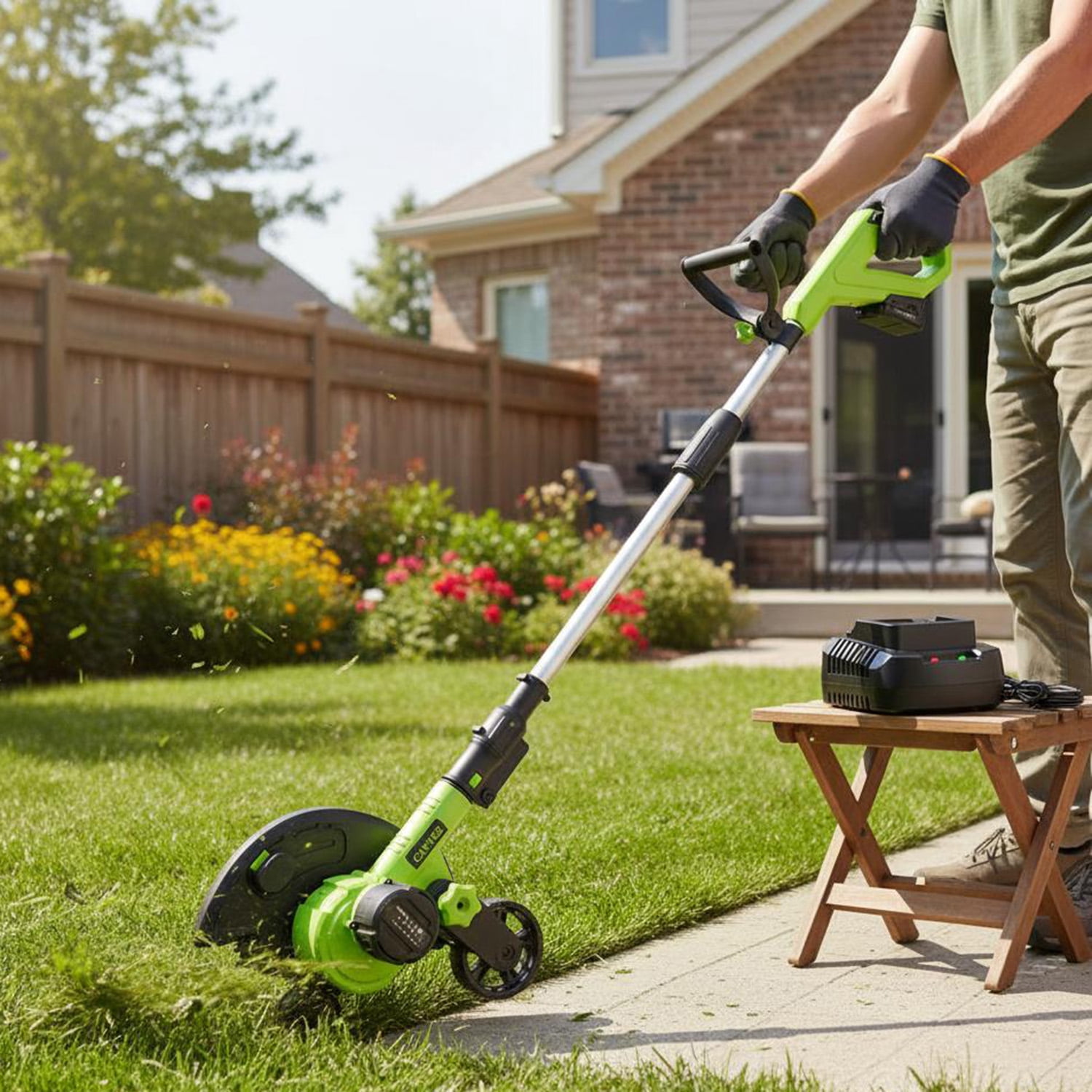 Lumiparty Cordless Lawn Edger with 9