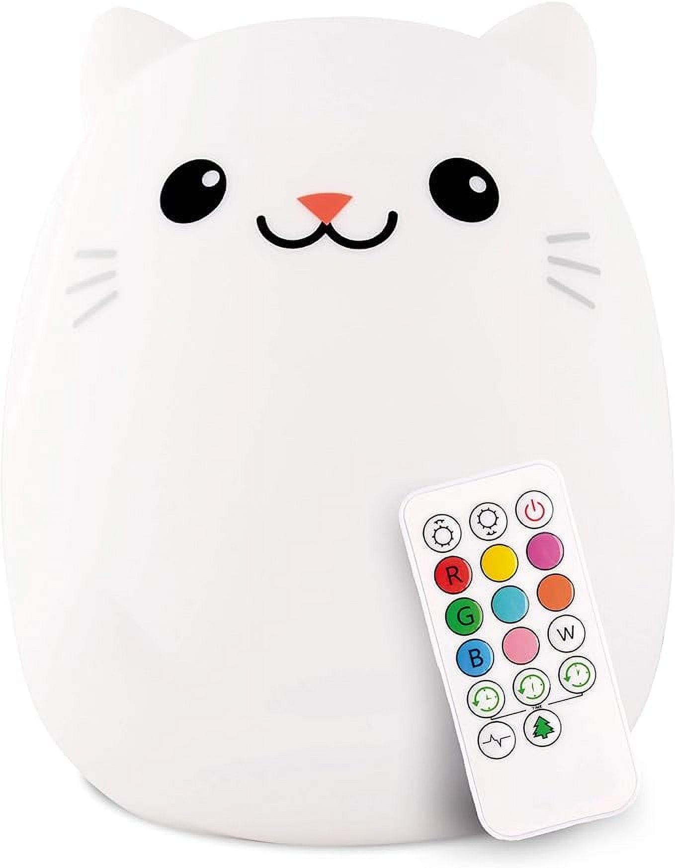 Lumipets Kitty Cat Portable Night Light for Kids, Silicone Nursery ...