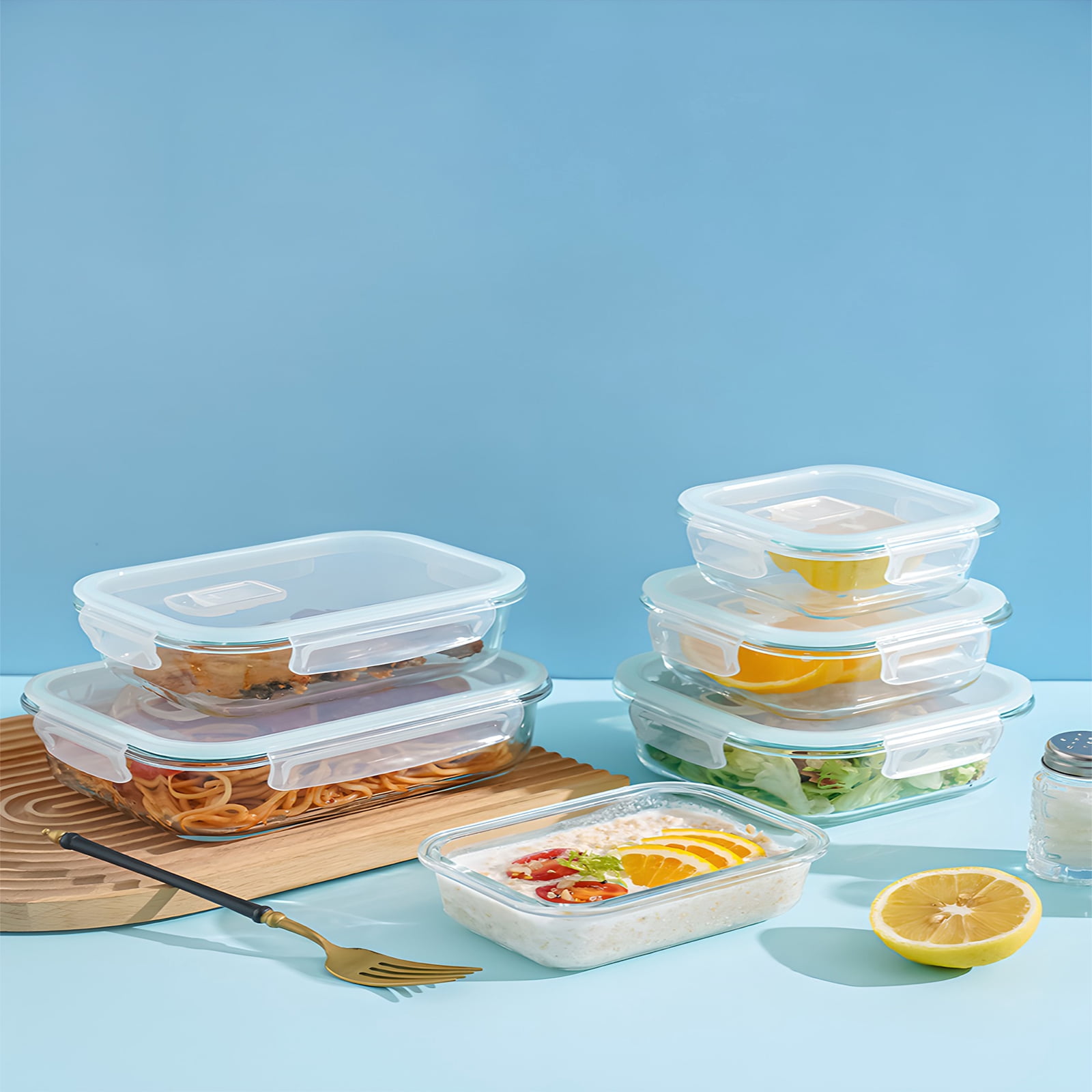 Lumiprinta Rectangular Student Glass Lunchboxes Gift Box set of 4 ...