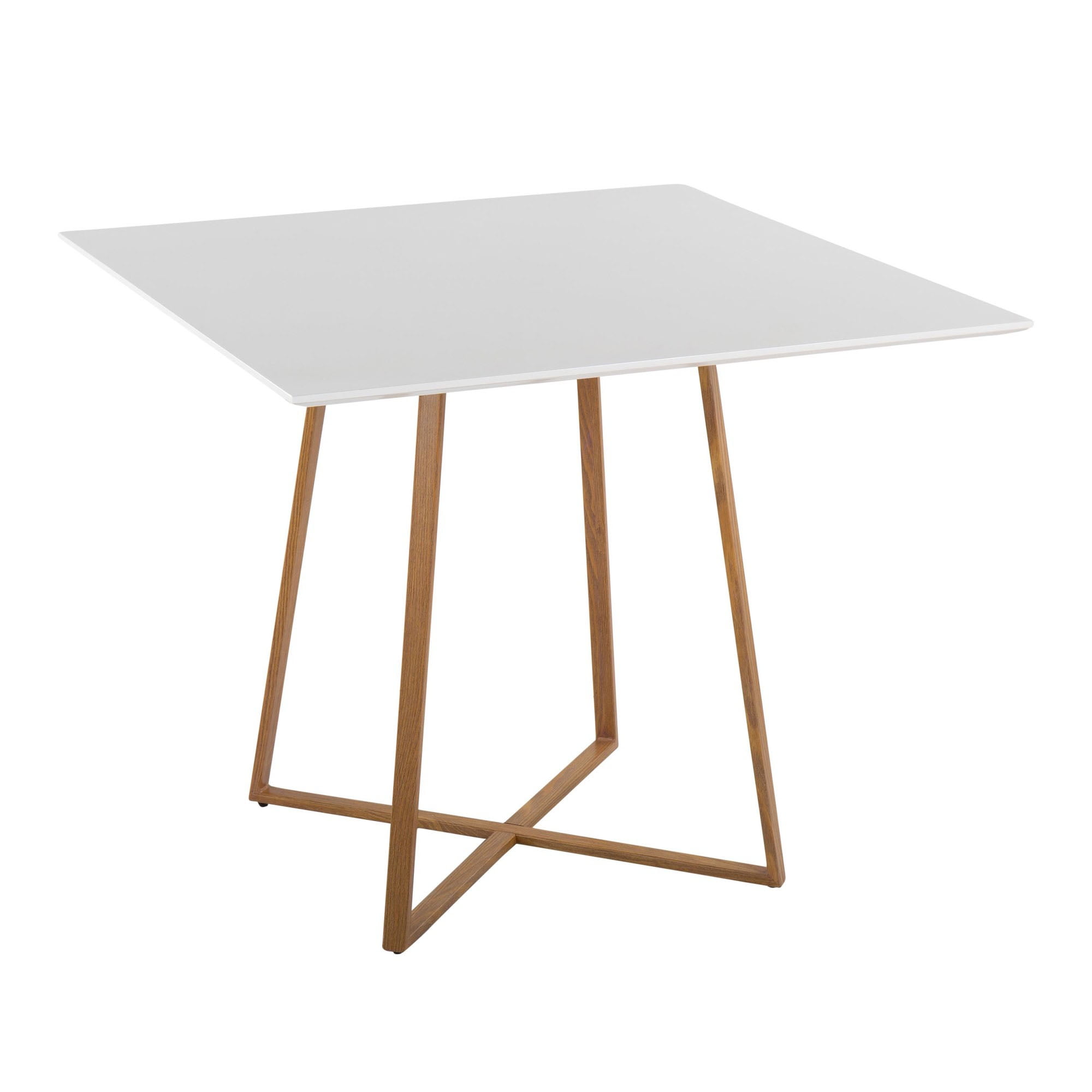 Lumisource Cosmo Contemporary Square Dining Table with Natural Metal ...
