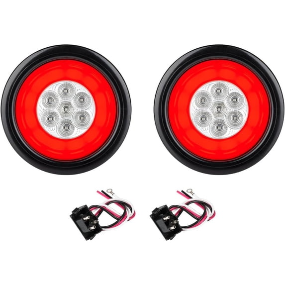 Lumitronics 6” HALO LED Trailer Lights Waterproof Oval RV Camper Tail ...