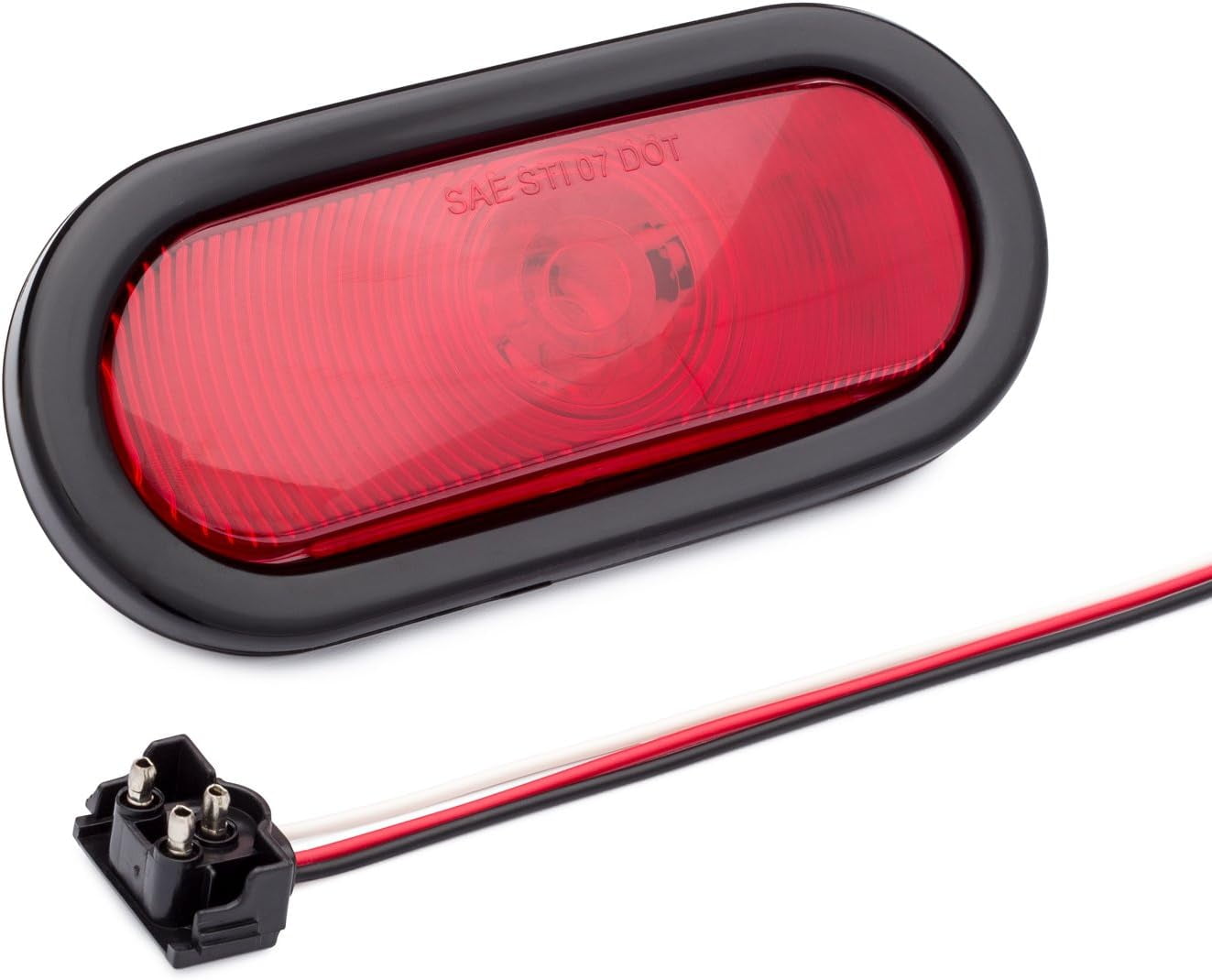 Lumitronics Camper Tail Brake Light 6" Flush Mt Oval Sealed RV Cover ...