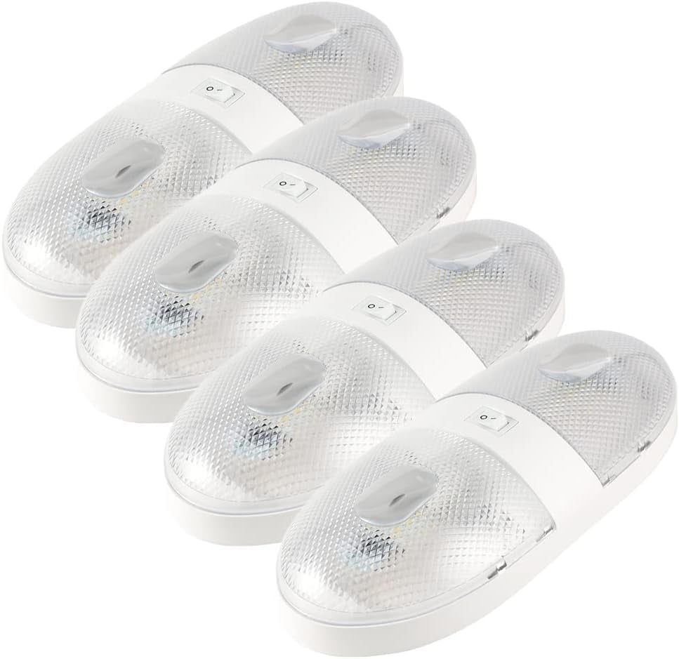 Lumitronics 12V Double LED Ceiling Dome Light RV Interior Lights with ...