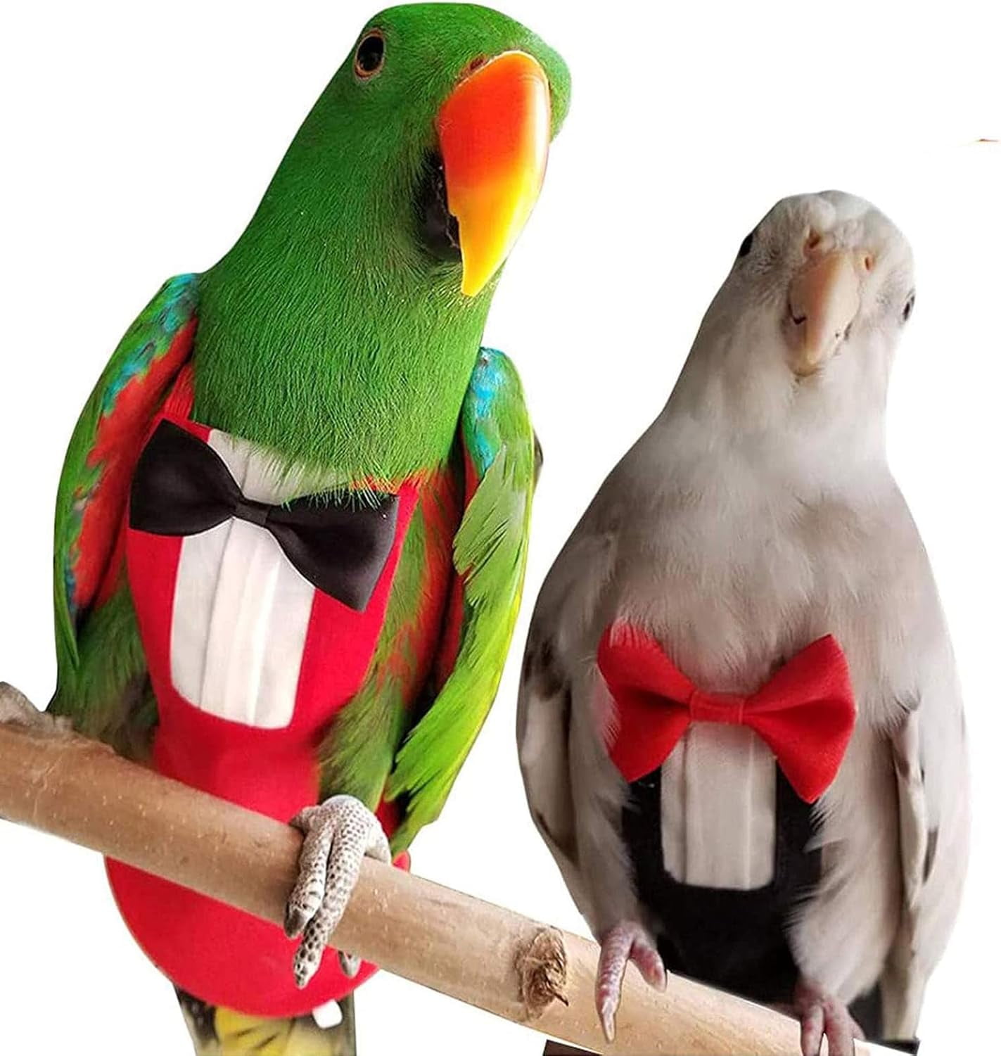 Lumivia 2 Pack Bird Diapers, Cockatiel Tuxedo Flight Suite, Reusable ...