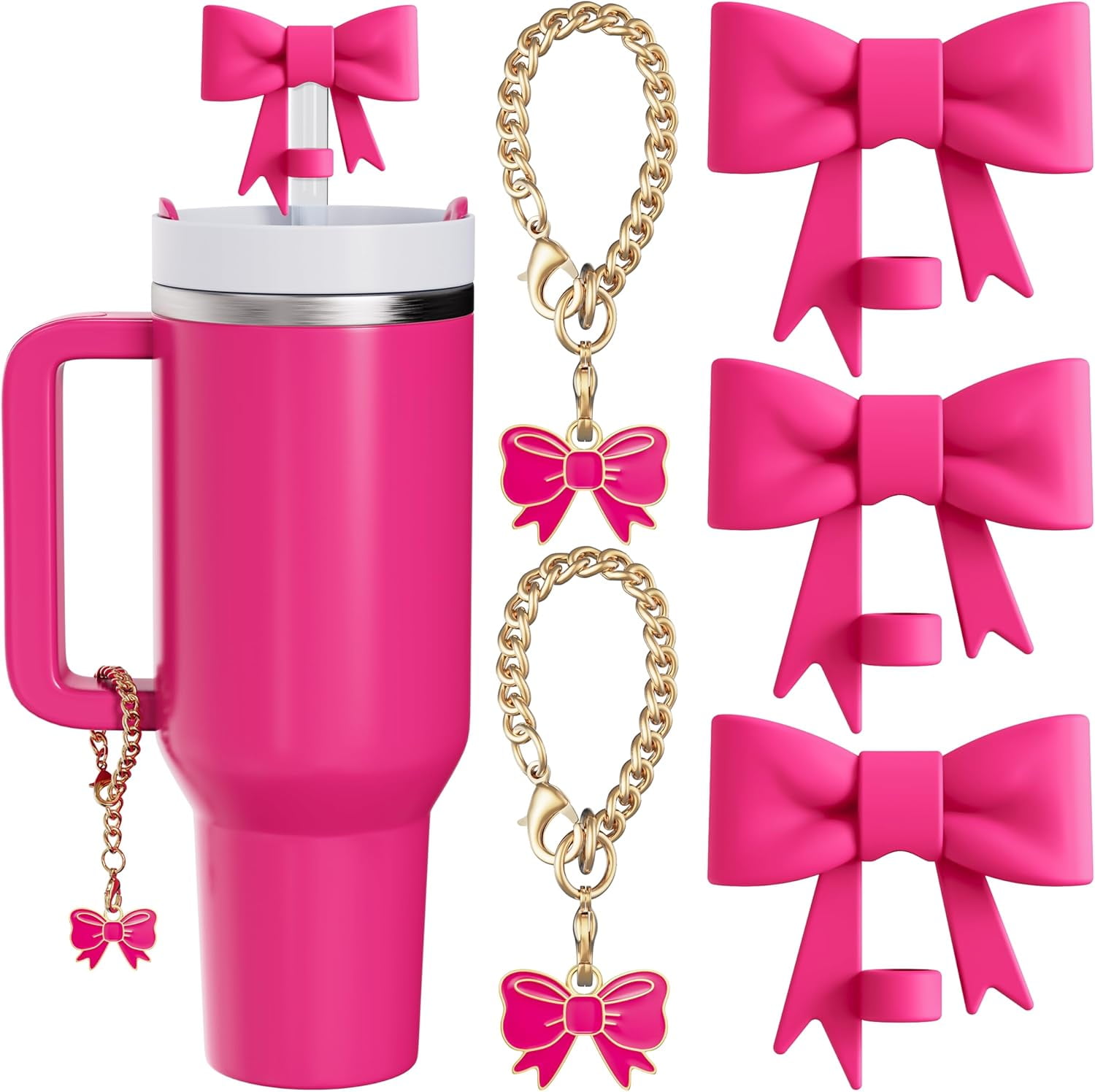 Lumivia 5Pcs Compatible with Stanley Cup Accessories - 3Pcs 10mm Bow ...