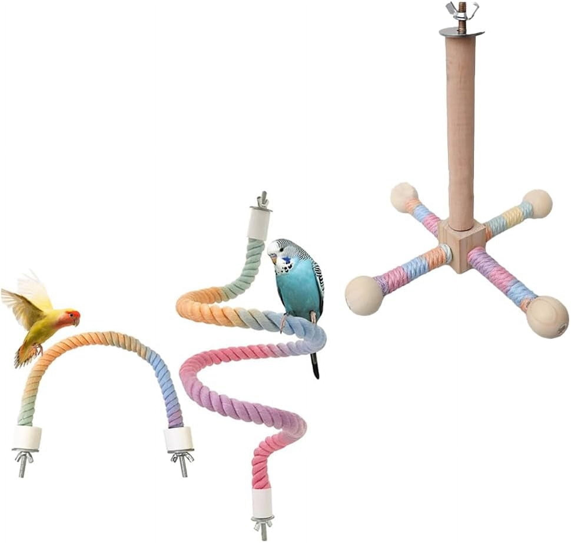Lumivia Bird Stand Spinning Perch For Small Medium Birds Rotating ...