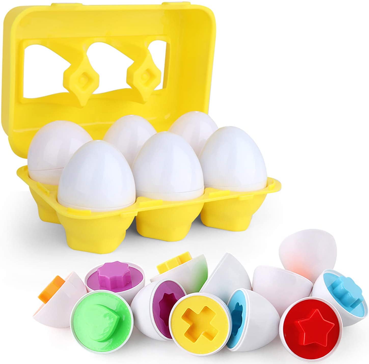 Lumivia Easter Basket Gift Color Matching Egg Set - Educational Color ...