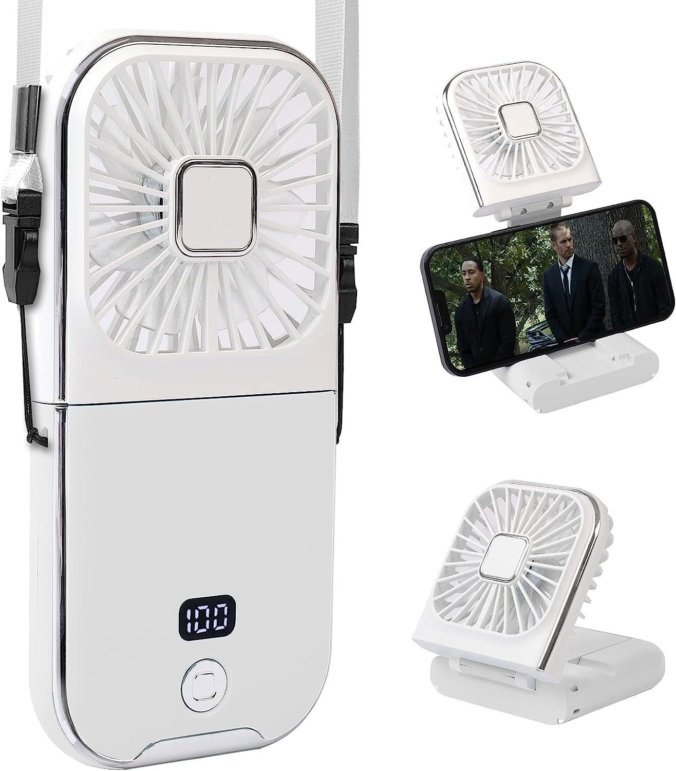 Lumivia Neck Fan With LED Display Portable Personal handhold fan ...