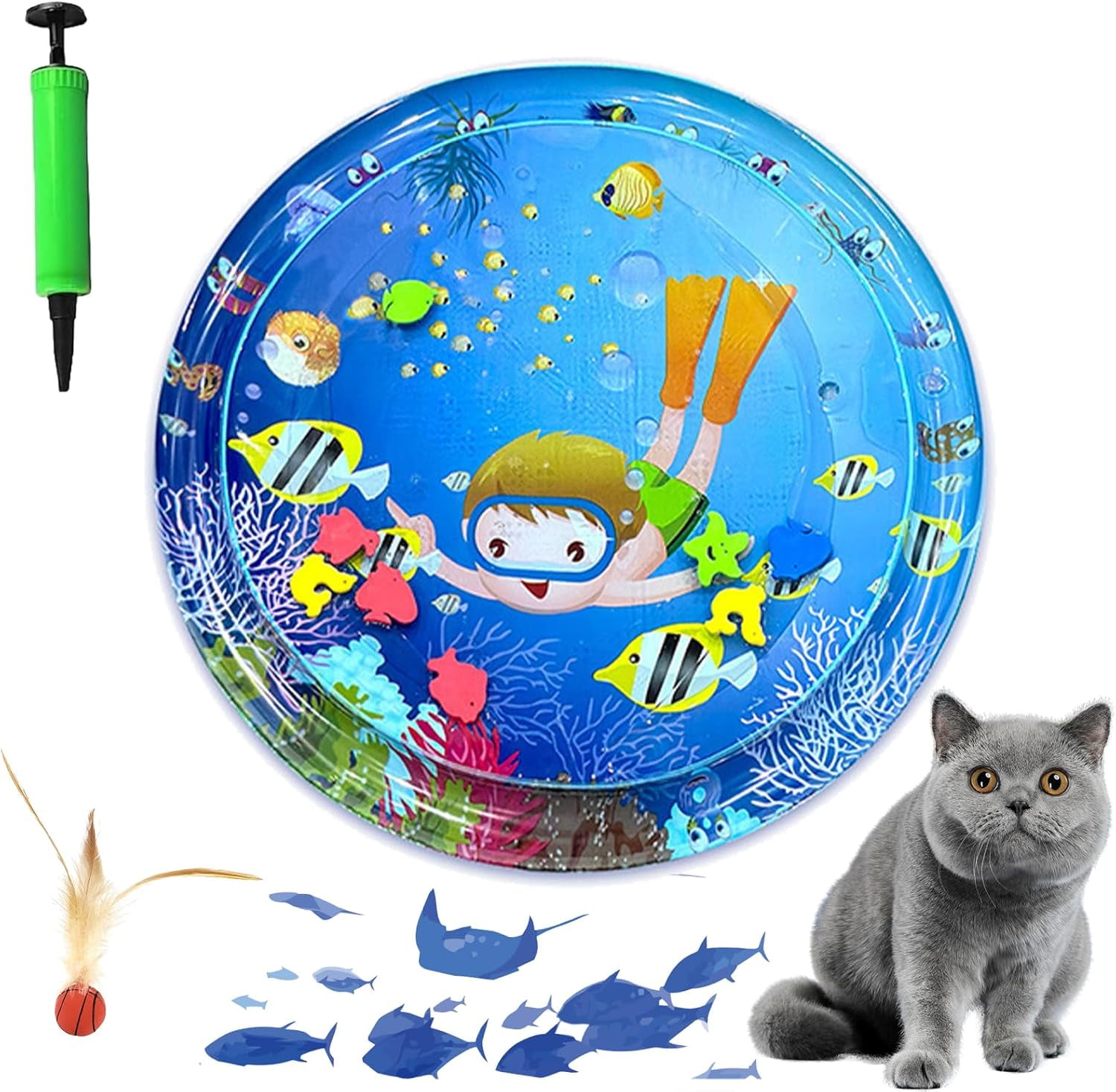 Lumivia Pet Inflatable Water Play Mat - Interactive Cooling Water ...