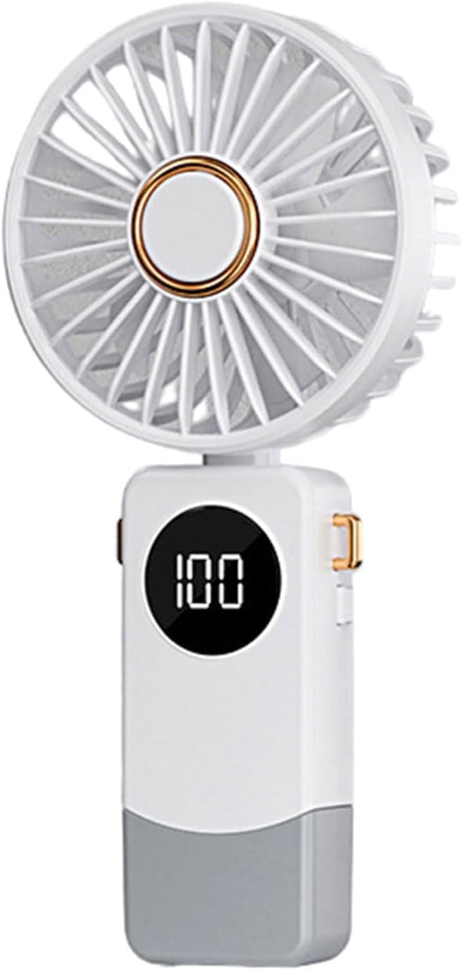 Lumivia Portable Neck Fan With LED Display 3600mAh Rechargeable Support ...