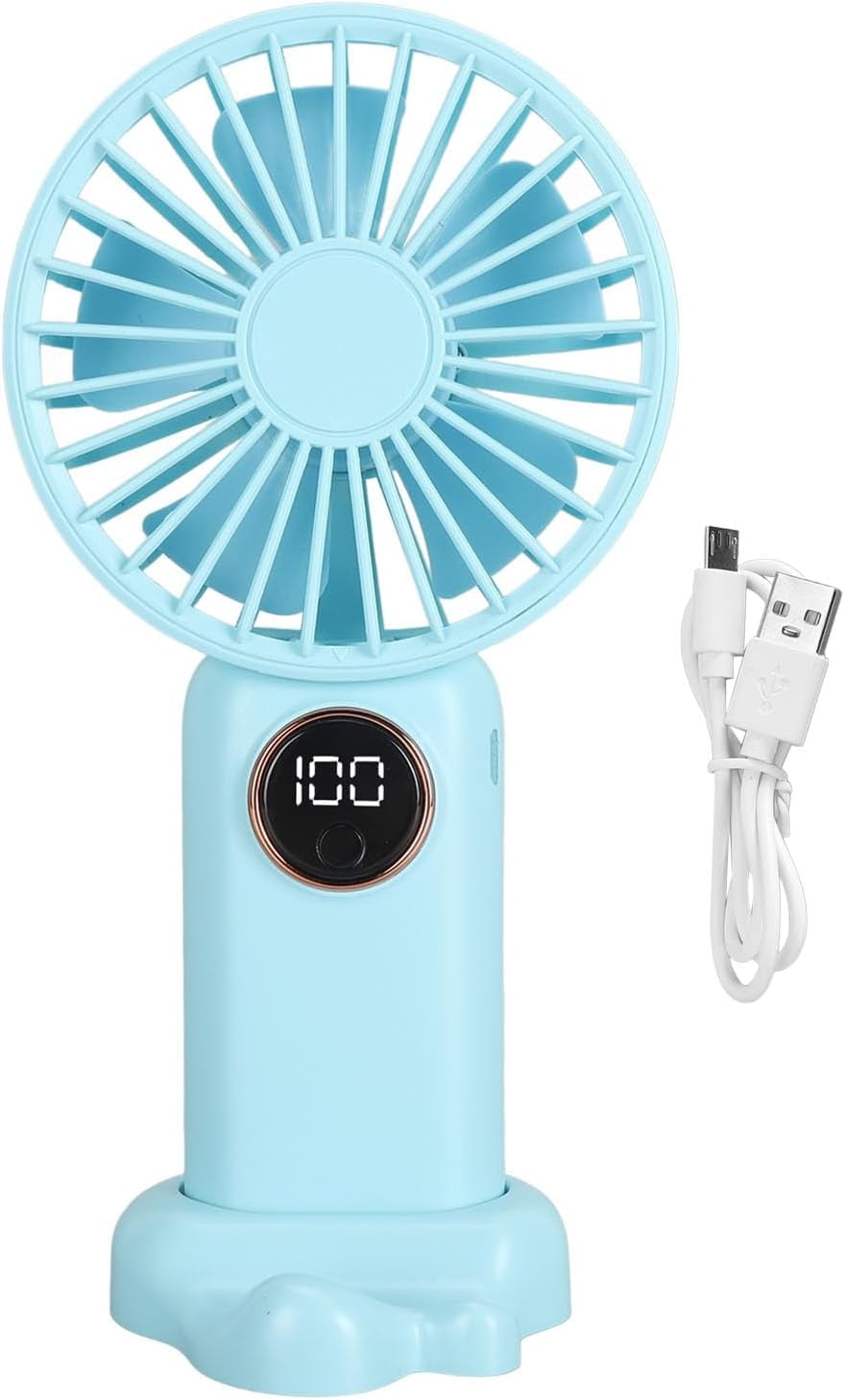 Lumivia Portable Neck Fan With LED Display Mini Handheld Electric Fan ...
