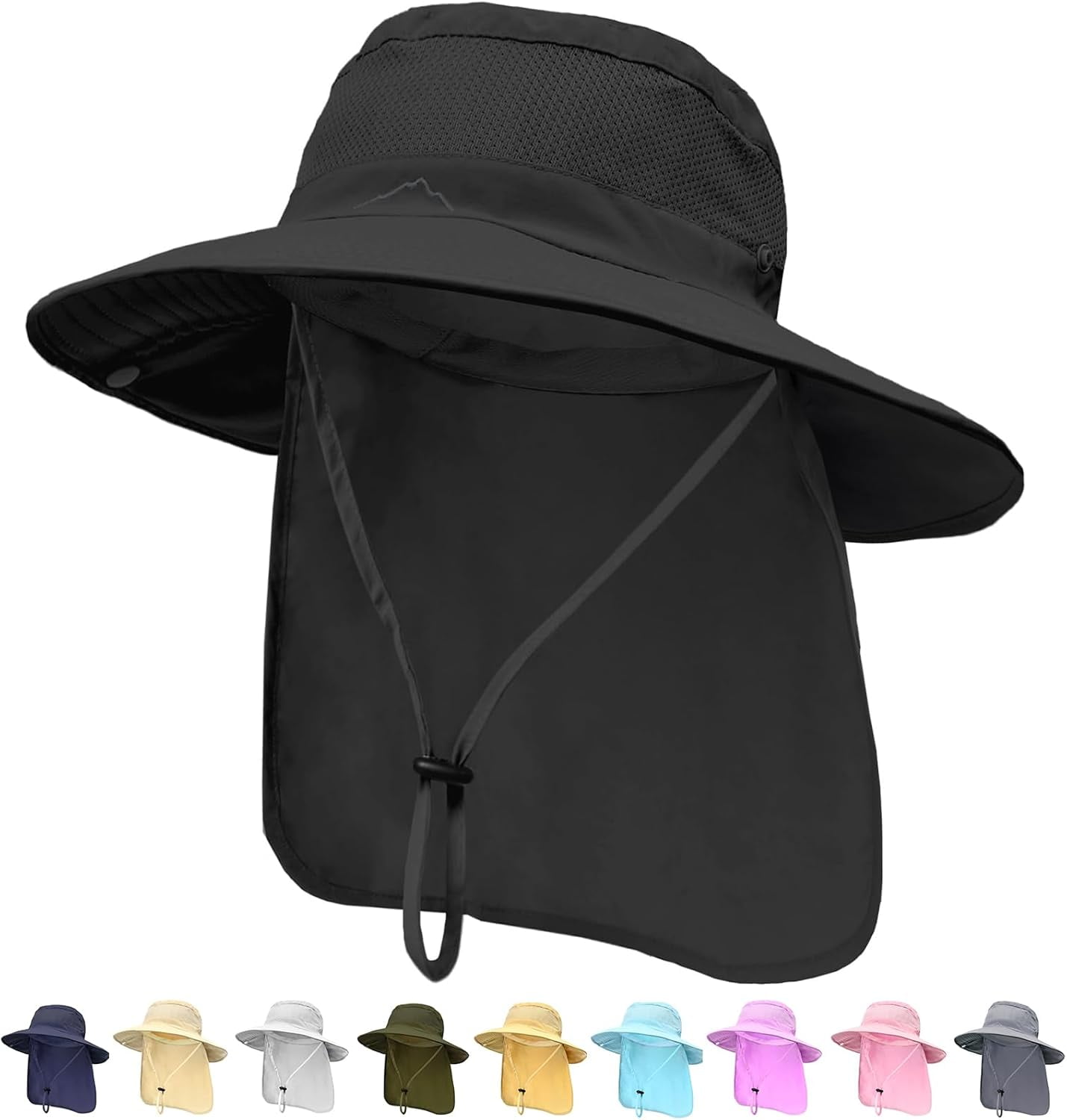 Lumivia Sun Hats for Men Women Fishing Hat with Neck Flap,UPF 50+ Sun ...