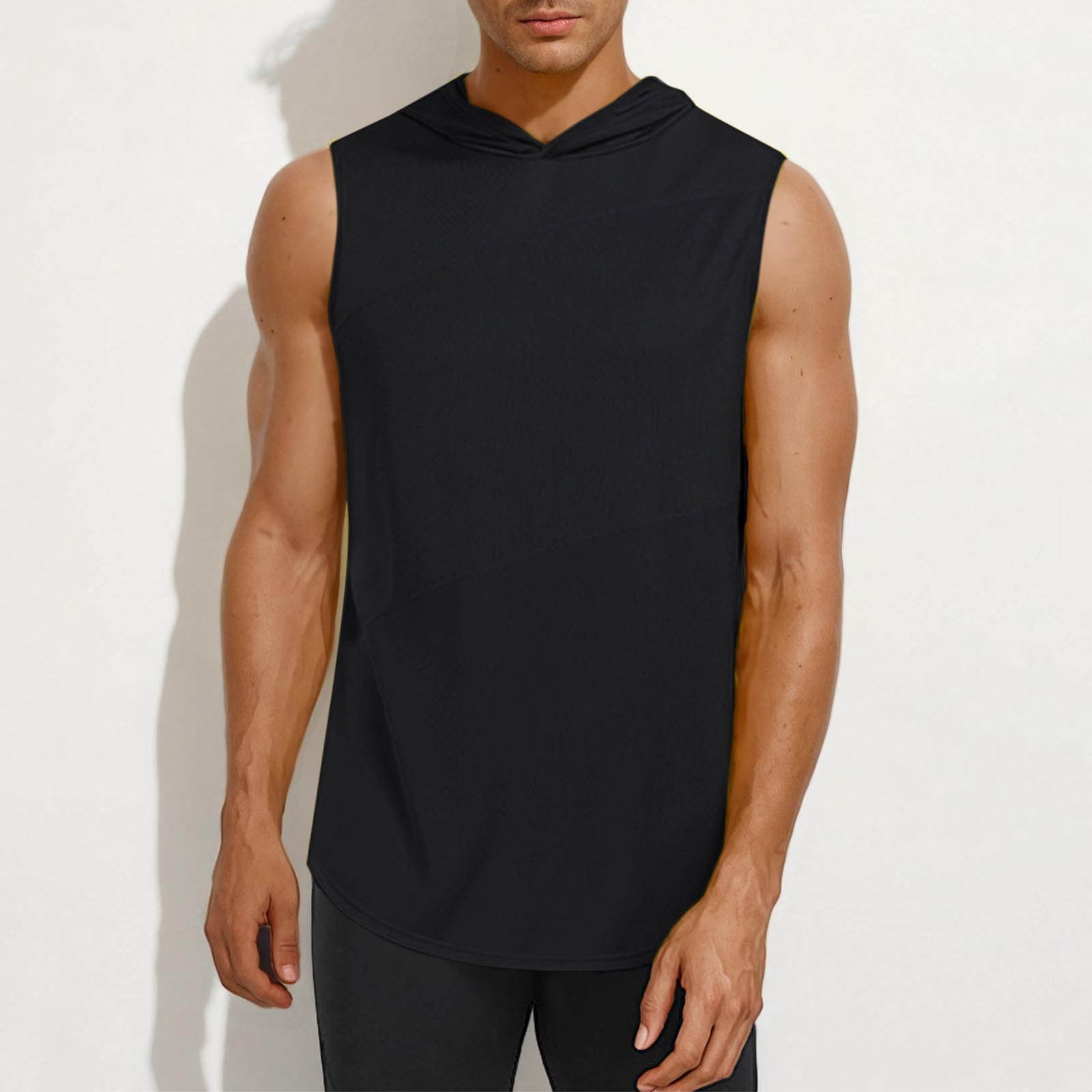 Lumivie Workout Muscle Shirts For Men Gym Off The Shoulder Tops For Men ...