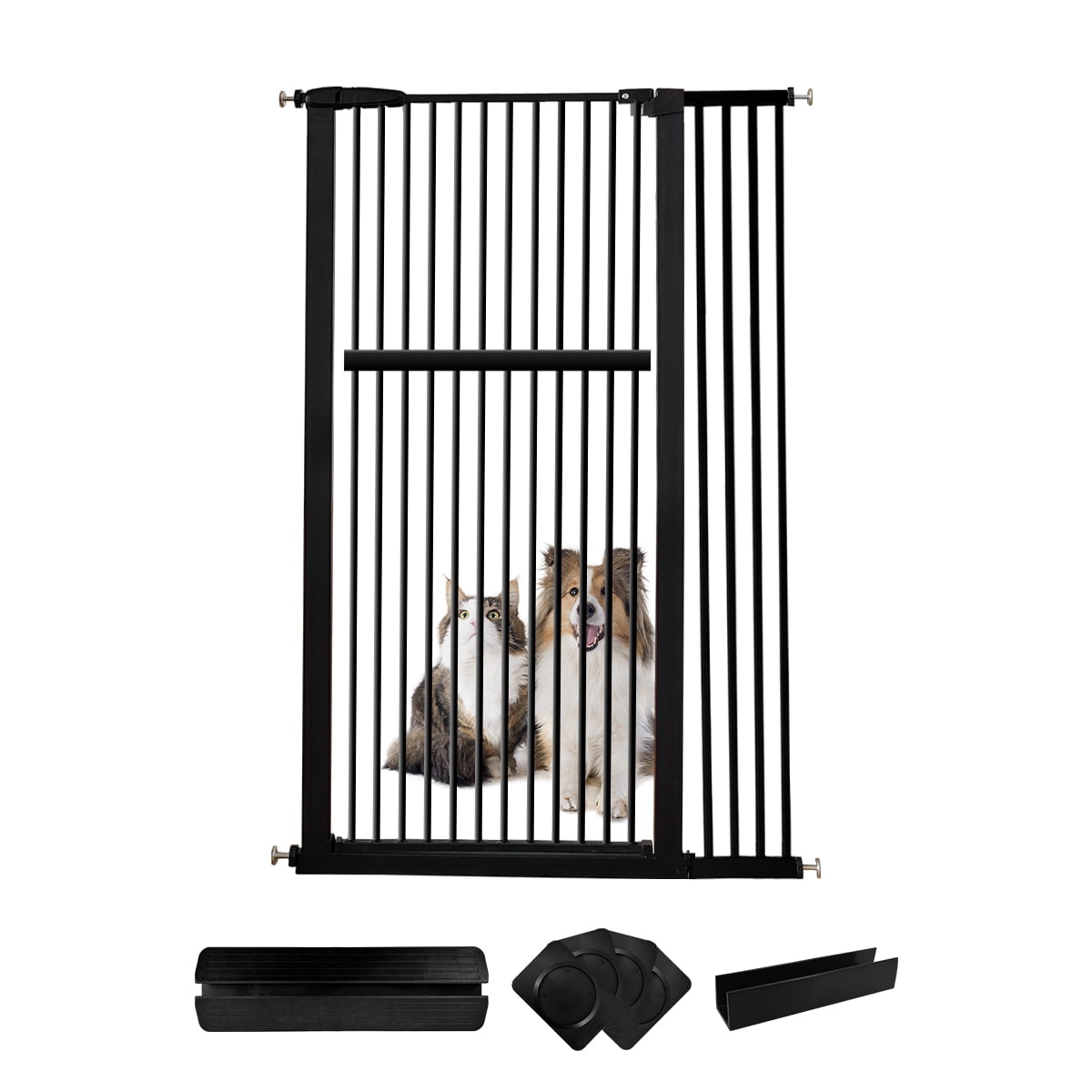 Lumizone Extra Tall Pet Gate 55.12" High Pressure Mounted 38.39"-42.51 ...