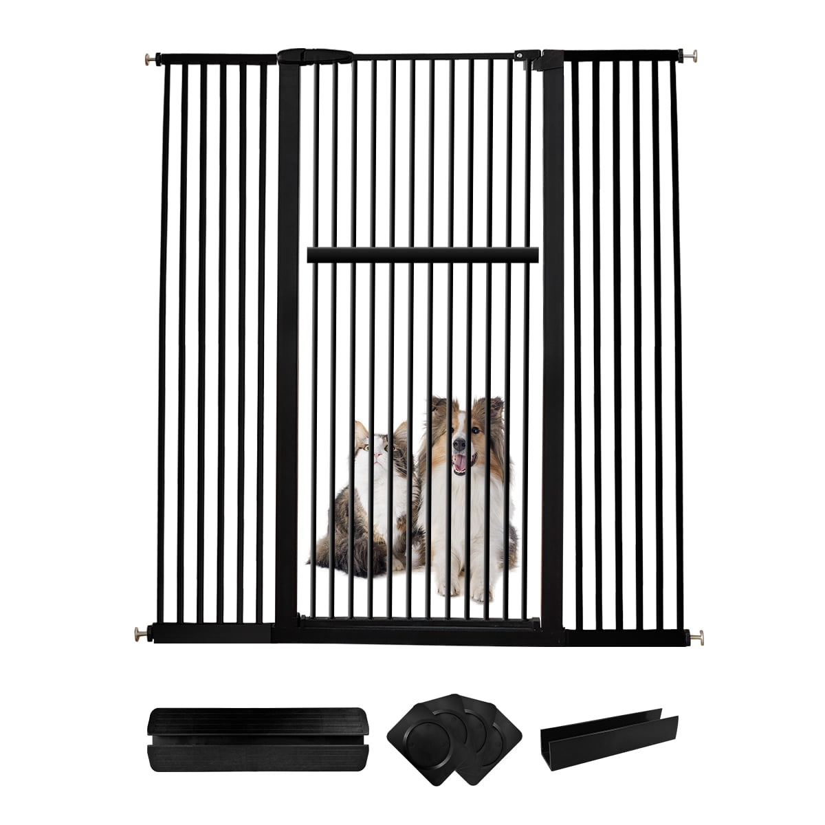 Lumizone Extra Tall Pet Gate 55.12" High Pressure Mounted 55.12"-59.24 ...