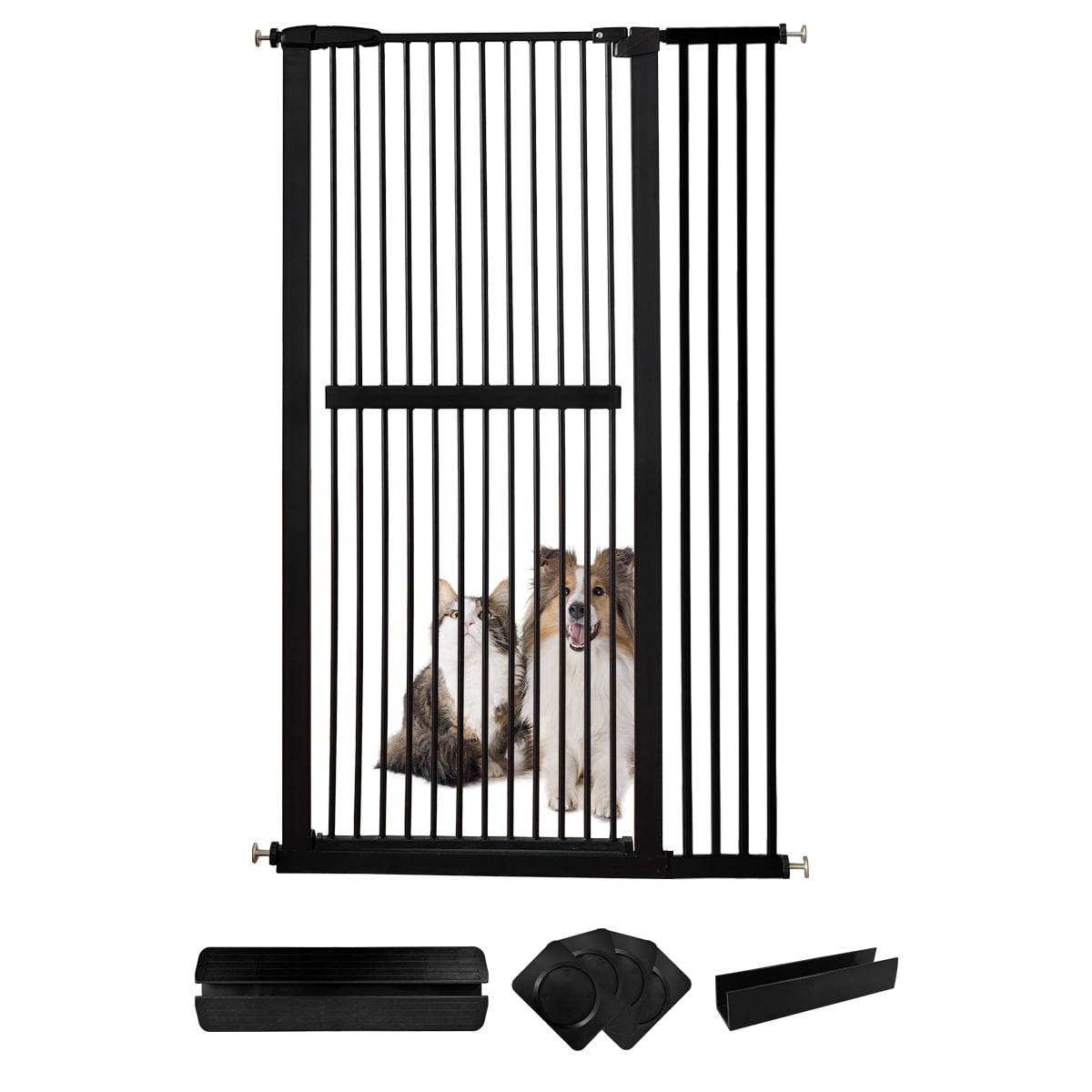 Lumizone Extra Tall Pet Gate 61.02" High Pressure Mounted 38.39"-42.51 ...