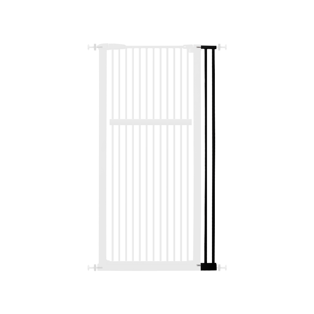 Cardinal Gates Extra Tall Premium Pressure Pet Gate Extension, Black ...