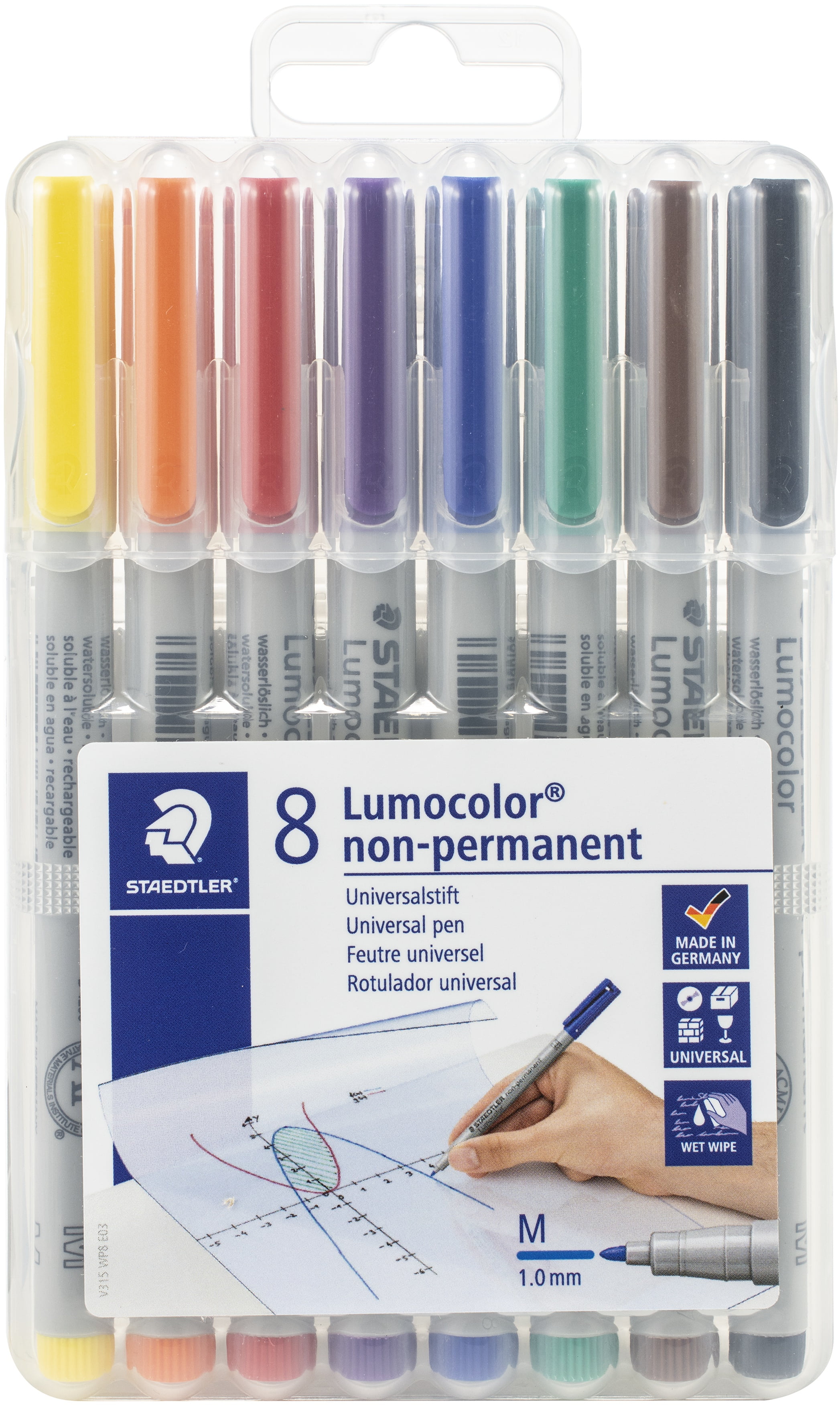 Lumocolor Non-Permanent 1.0mm Pens 8/Pkg- - Walmart.com