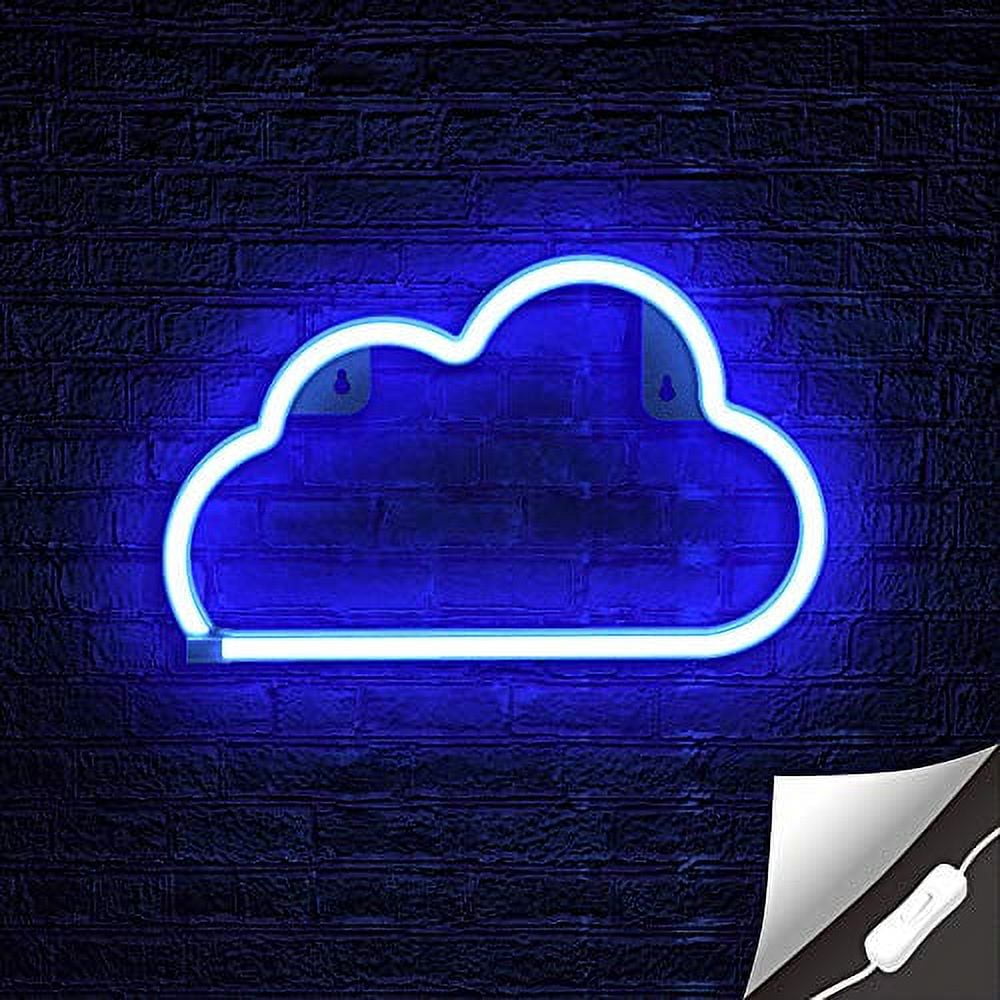 Lumoonosity Cloud Neon Sign, USB Powered Blue LED Wall Art, Perfect for ...