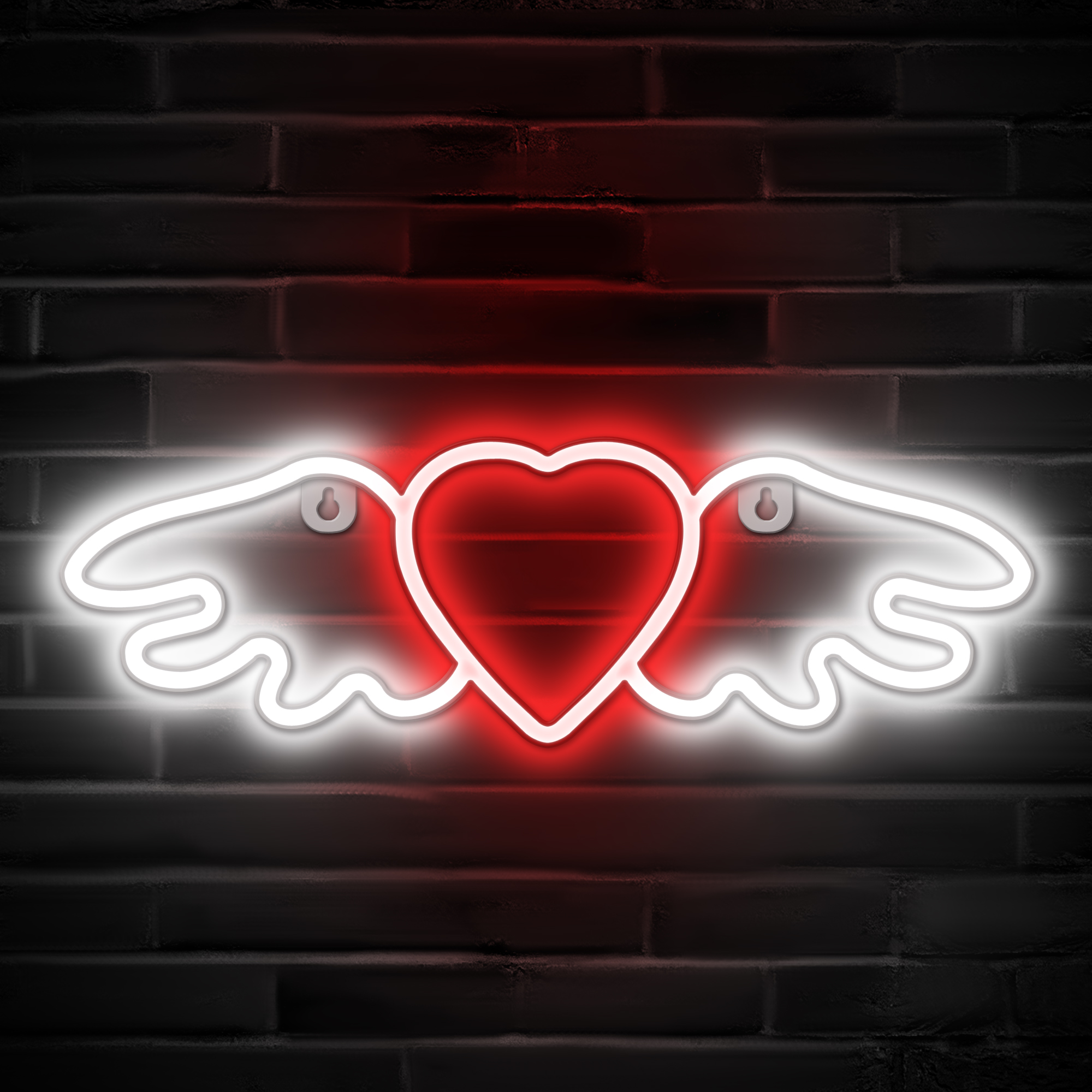 10.5" Battery Operated Neon Style LED Pink Valentine's Day Lips Wall ...