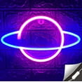Lumoonosity Neon Sign, USB Powered Planet Light LED Neon Sign for ...