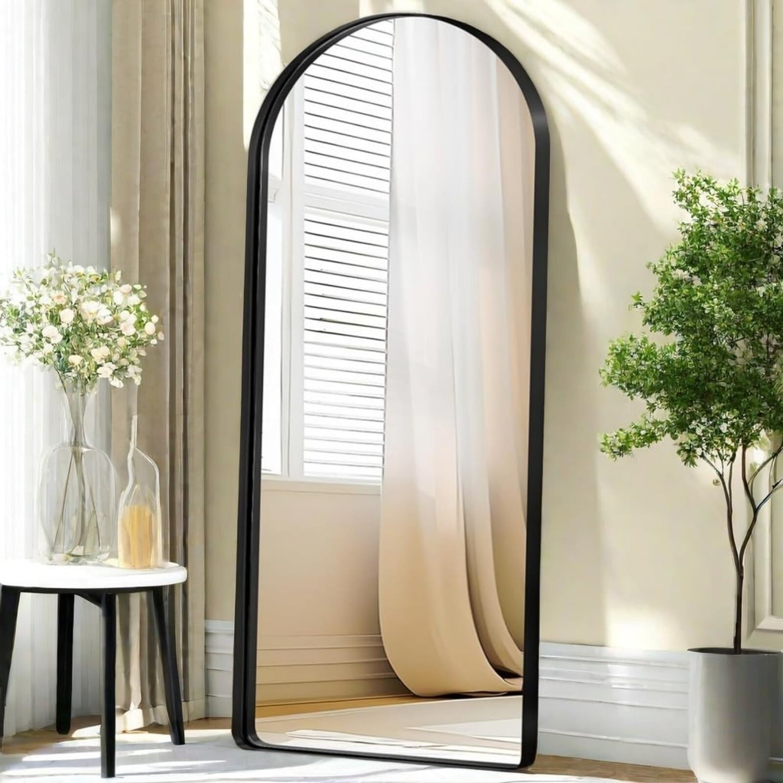 Lumora 30" x 71" Arched Full Length Mirror Floor Mirror with Stand ...